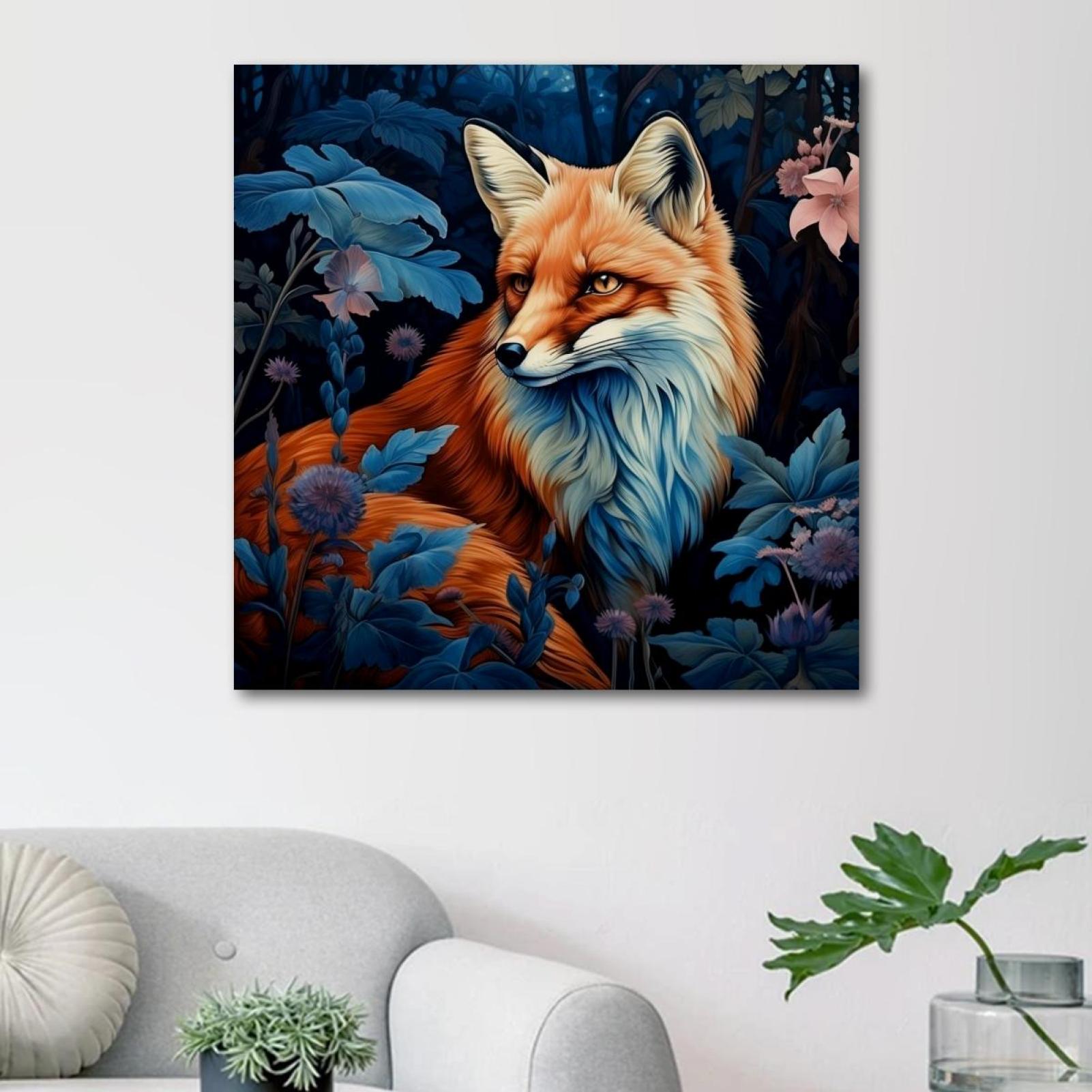 OWNSERIES Fox Pattern Canvas Wall Art Paintings for Living Room Canvas ...
