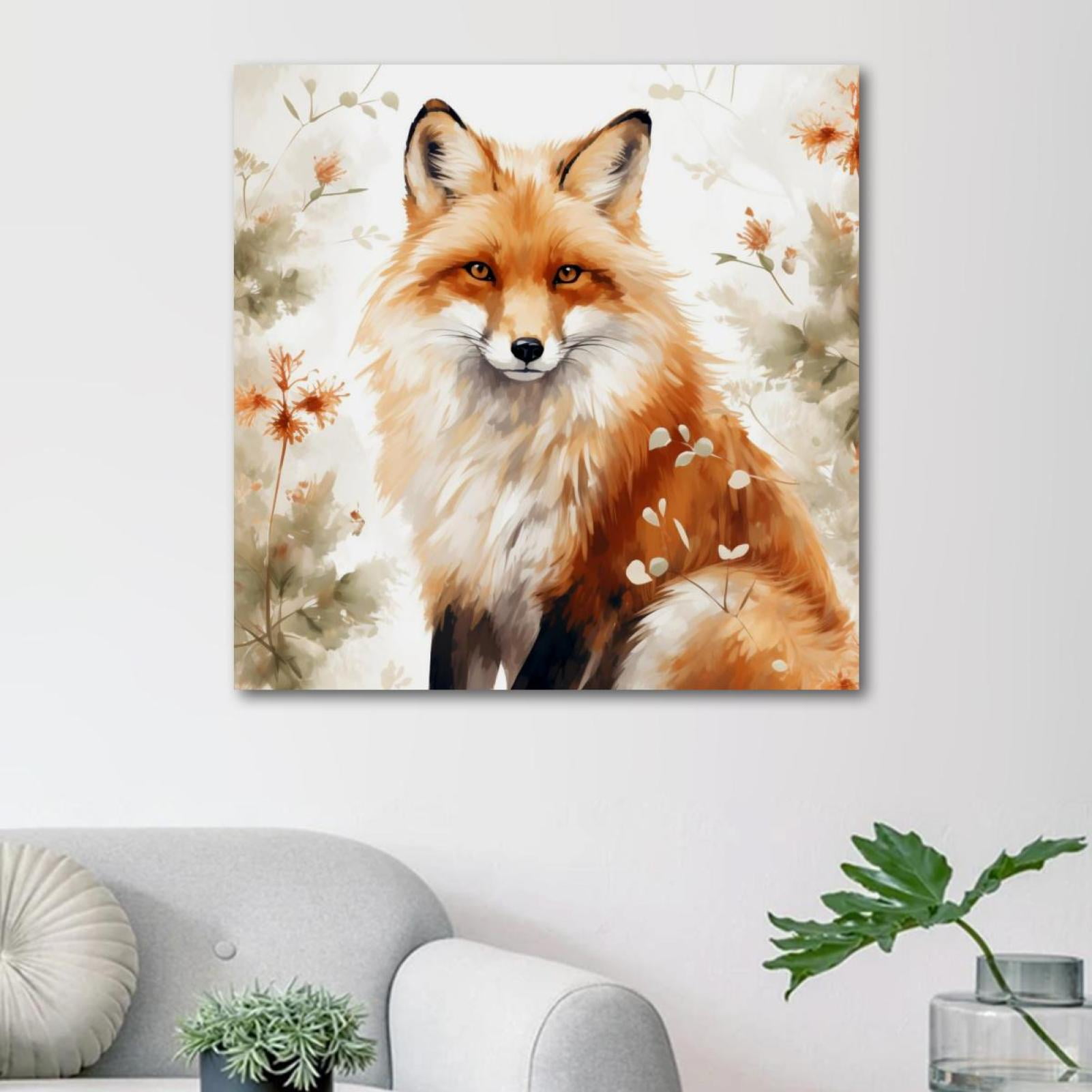 OWNSERIES Fox Pattern Canvas Wall Art Paintings for Living Room Canvas ...