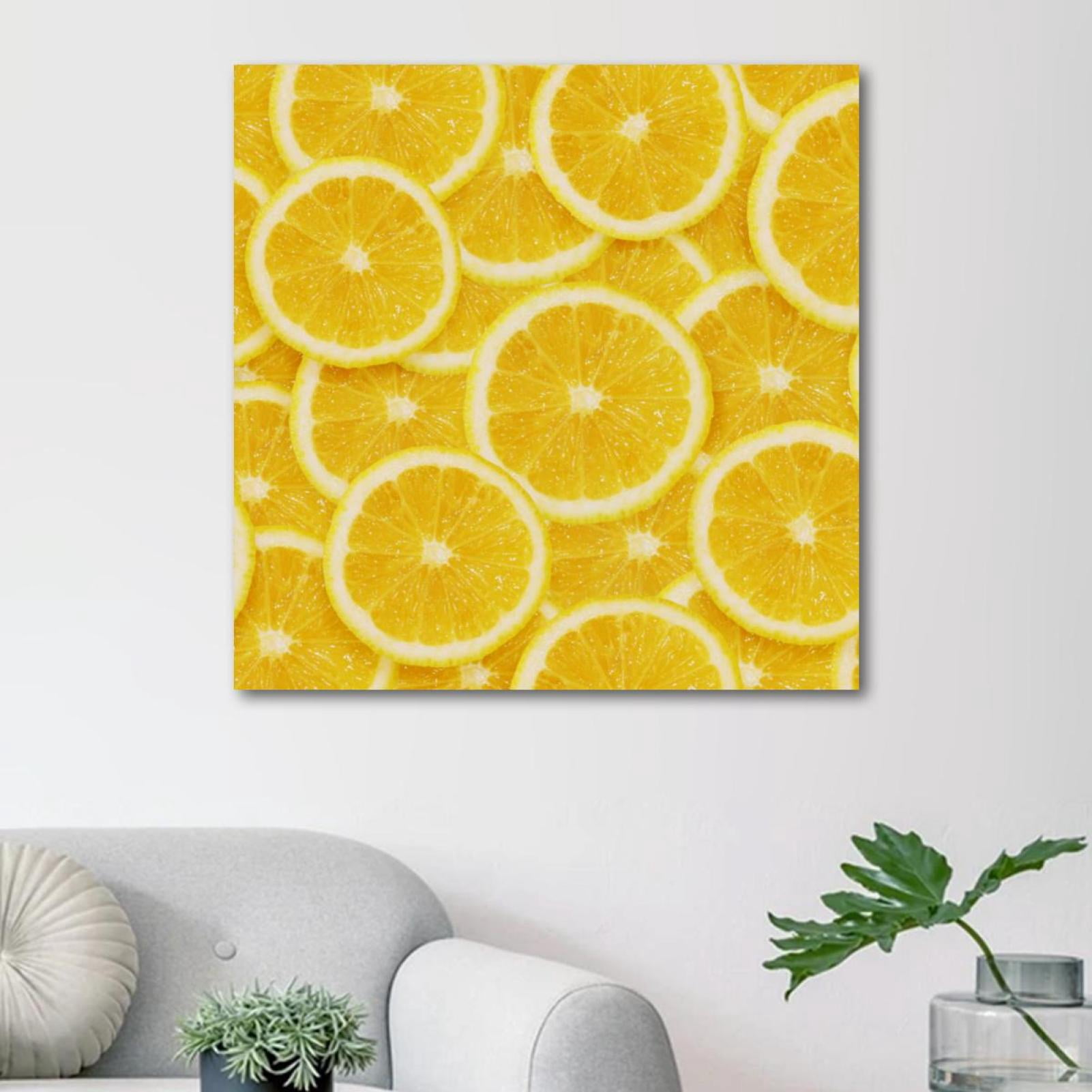 OWNSERIES Fruit Lemon Pattern Citrus Pattern Canvas Wall Art Paintings ...