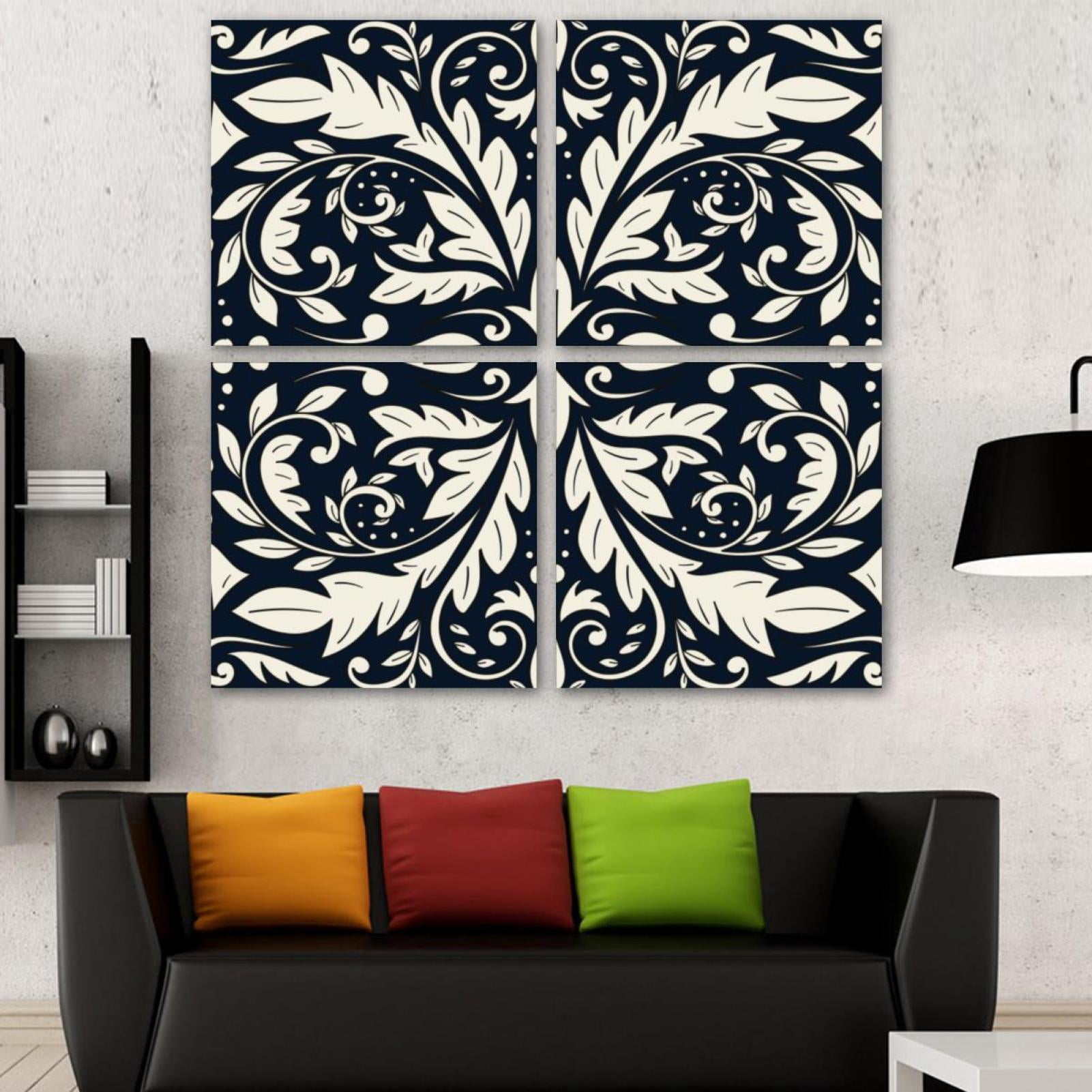 OWNSERIES Geometric Bohemian Pattern 4PC Frameless Canvas Wall Art ...