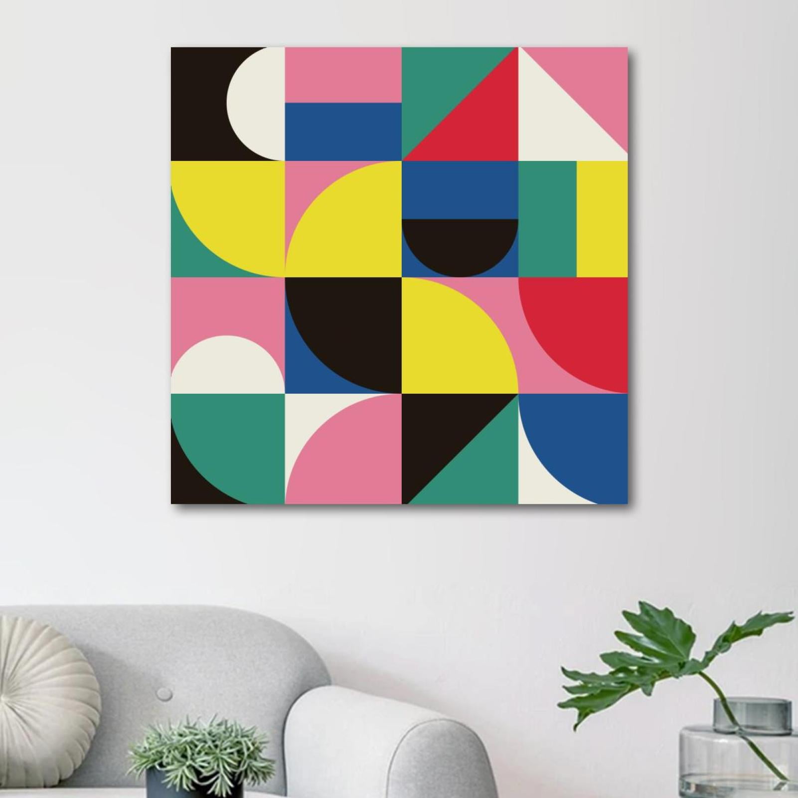 OWNSERIES Geometric Pattern Colorful Art Pattern Canvas Wall Art ...