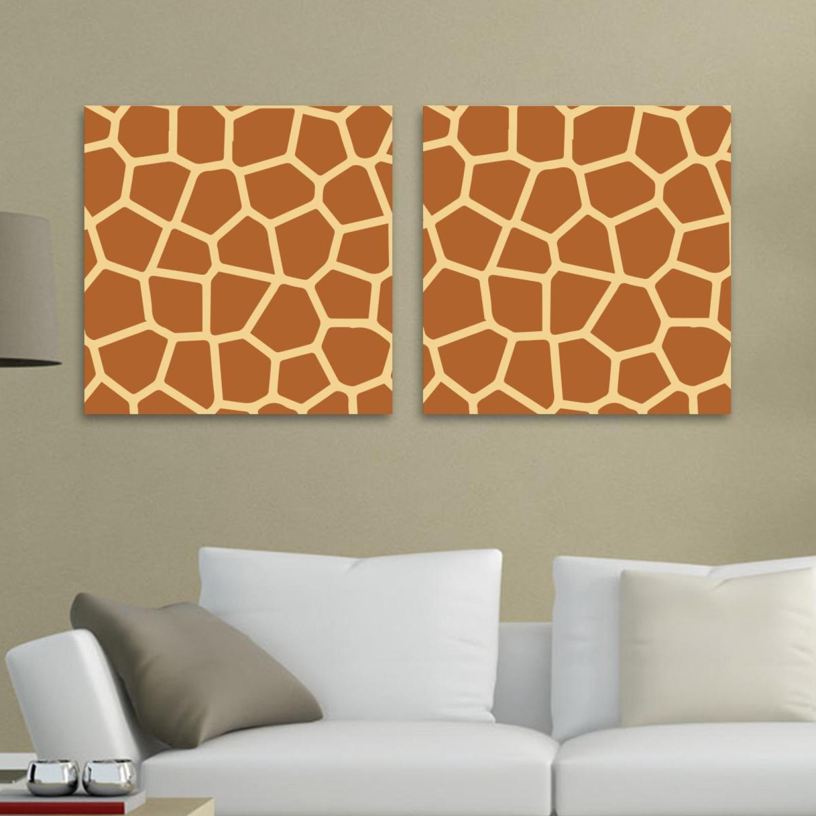 OWNSERIES Giraffe Skin Pattern-01 Pattern 2PC Canvas Wall Art Paintings ...