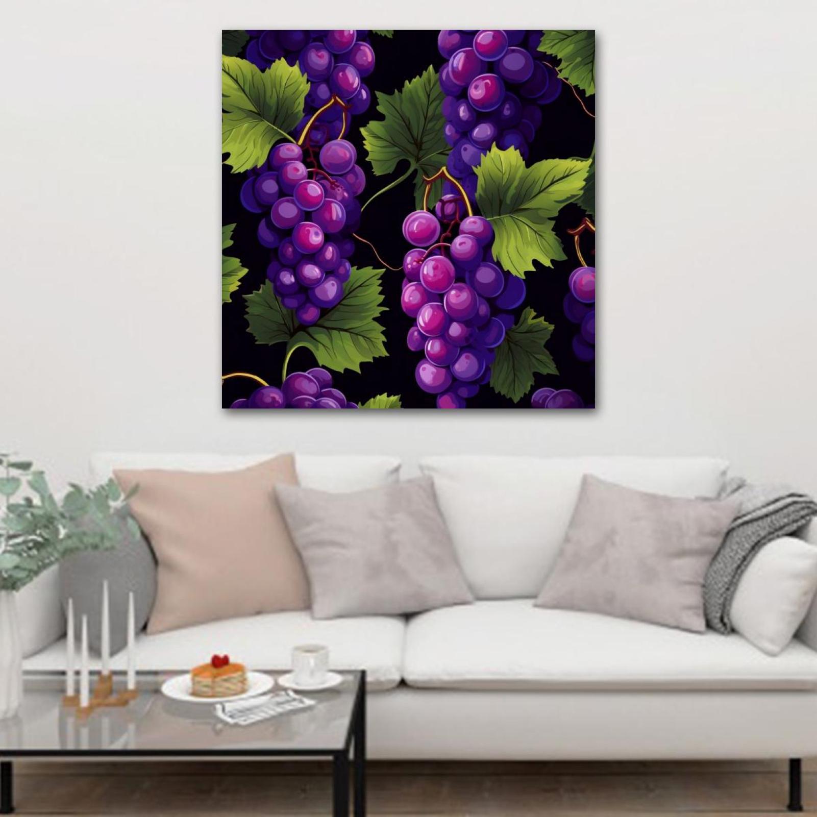 OWNSERIES Grape Pattern Canvas Wall Art Paintings for Living Room ...