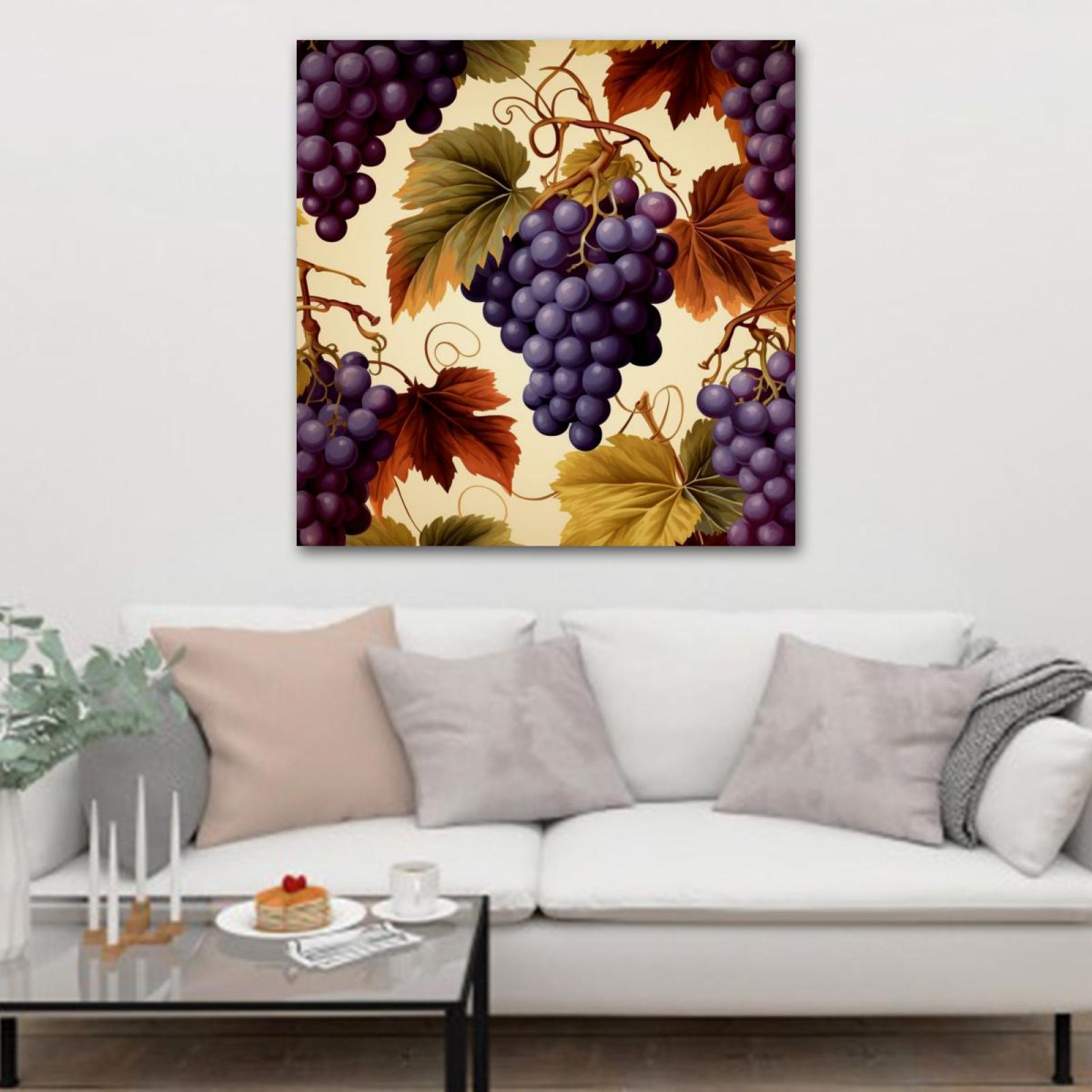 OWNSERIES Grape Pattern Canvas Wall Art Paintings for Living Room ...