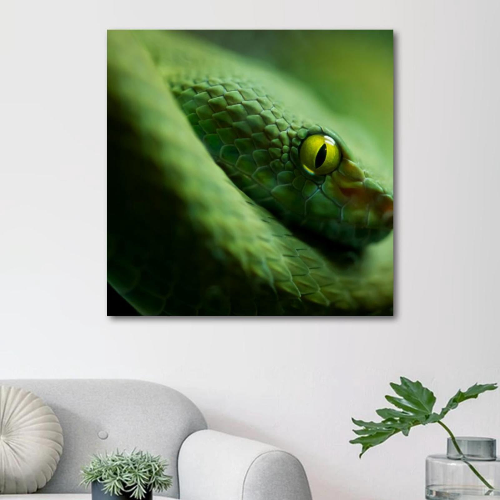 OWNSERIES Green Snake Pattern Canvas Wall Art Paintings for Living Room ...