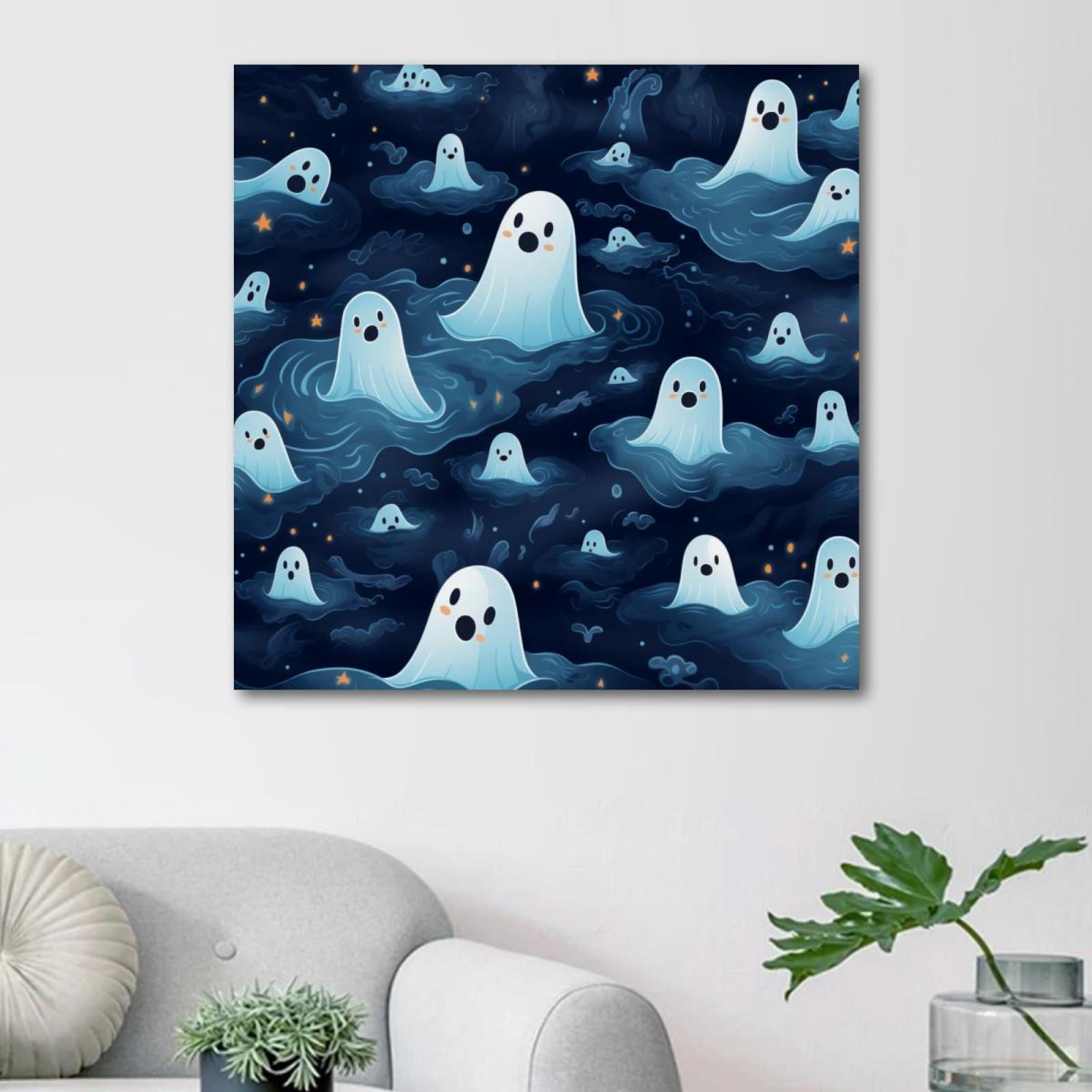 OWNSERIES Halloween Ghost Pattern Canvas Wall Art Paintings for Living ...