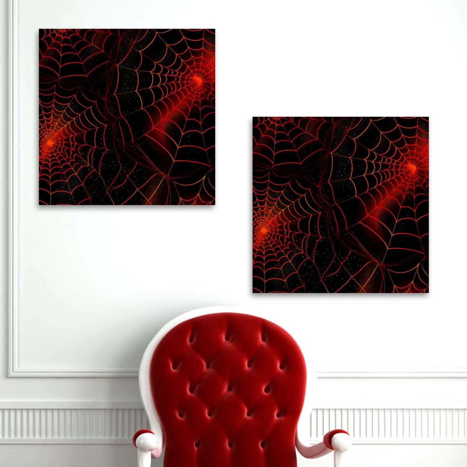 OWNSERIES Halloween Spider Web Pattern 2PC Canvas Wall Art Paintings ...