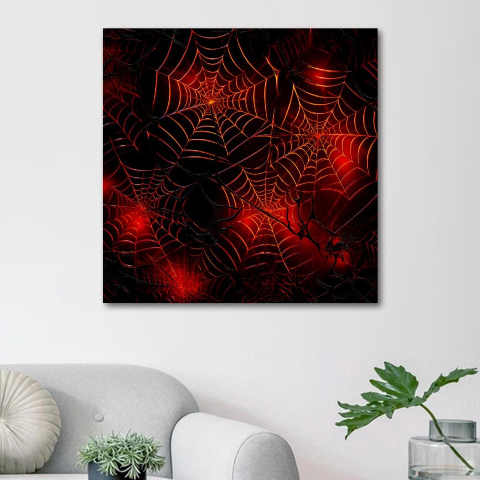 OWNSERIES Halloween Spider Web Pattern Canvas Wall Art Paintings for ...