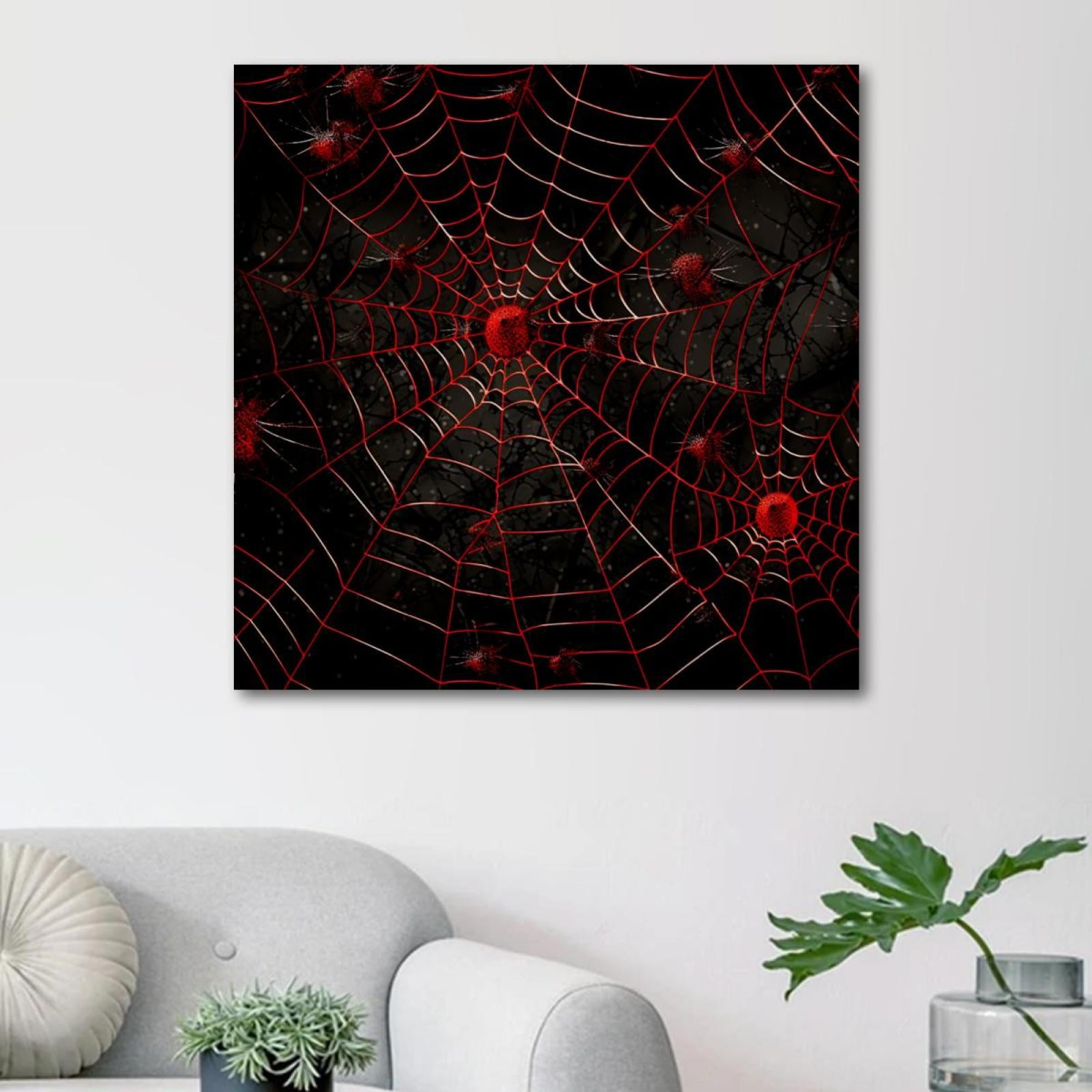 OWNSERIES Halloween Spider Web Pattern Canvas Wall Art Paintings for ...