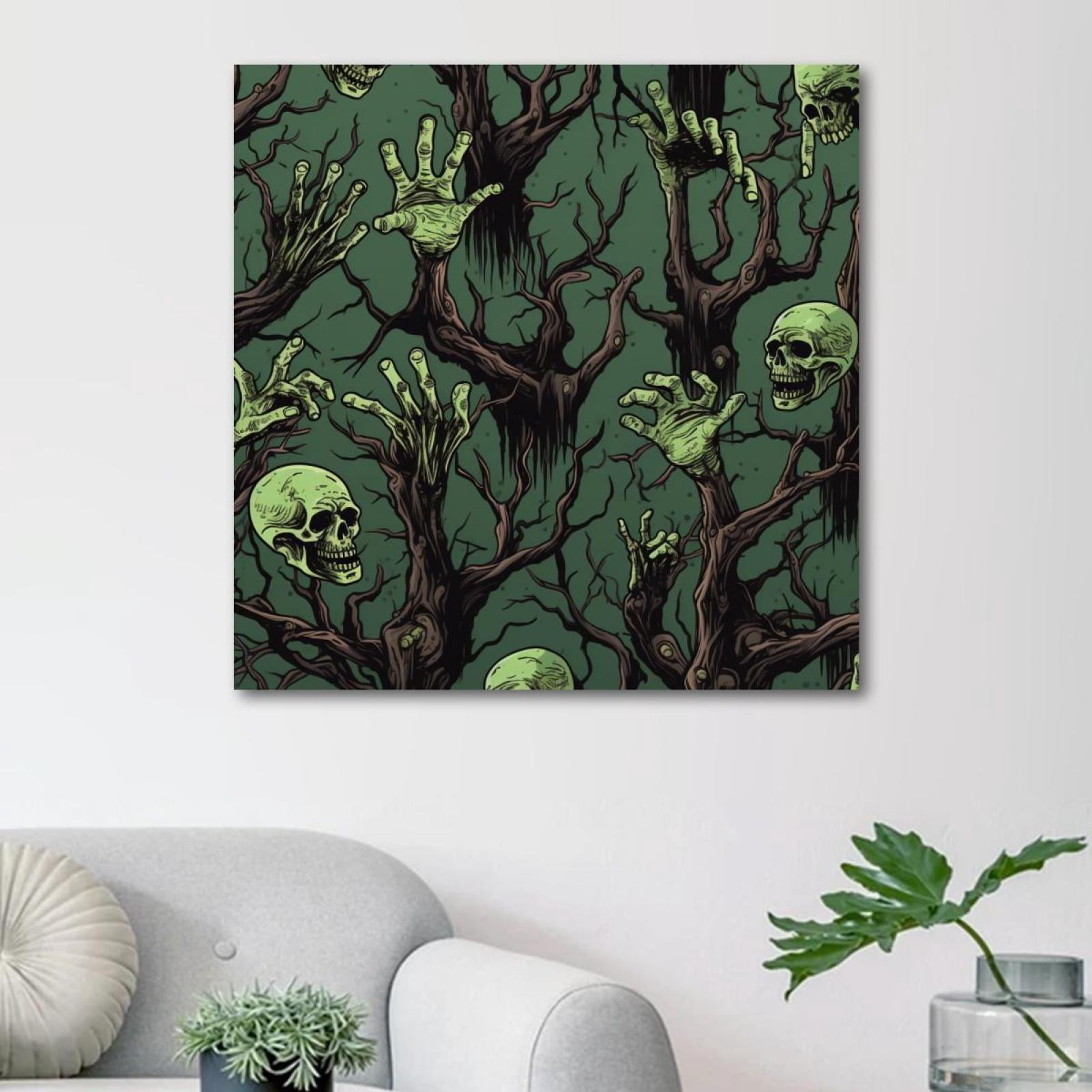 OWNSERIES Halloween Zombie Hands Pattern Canvas Wall Art Paintings for ...
