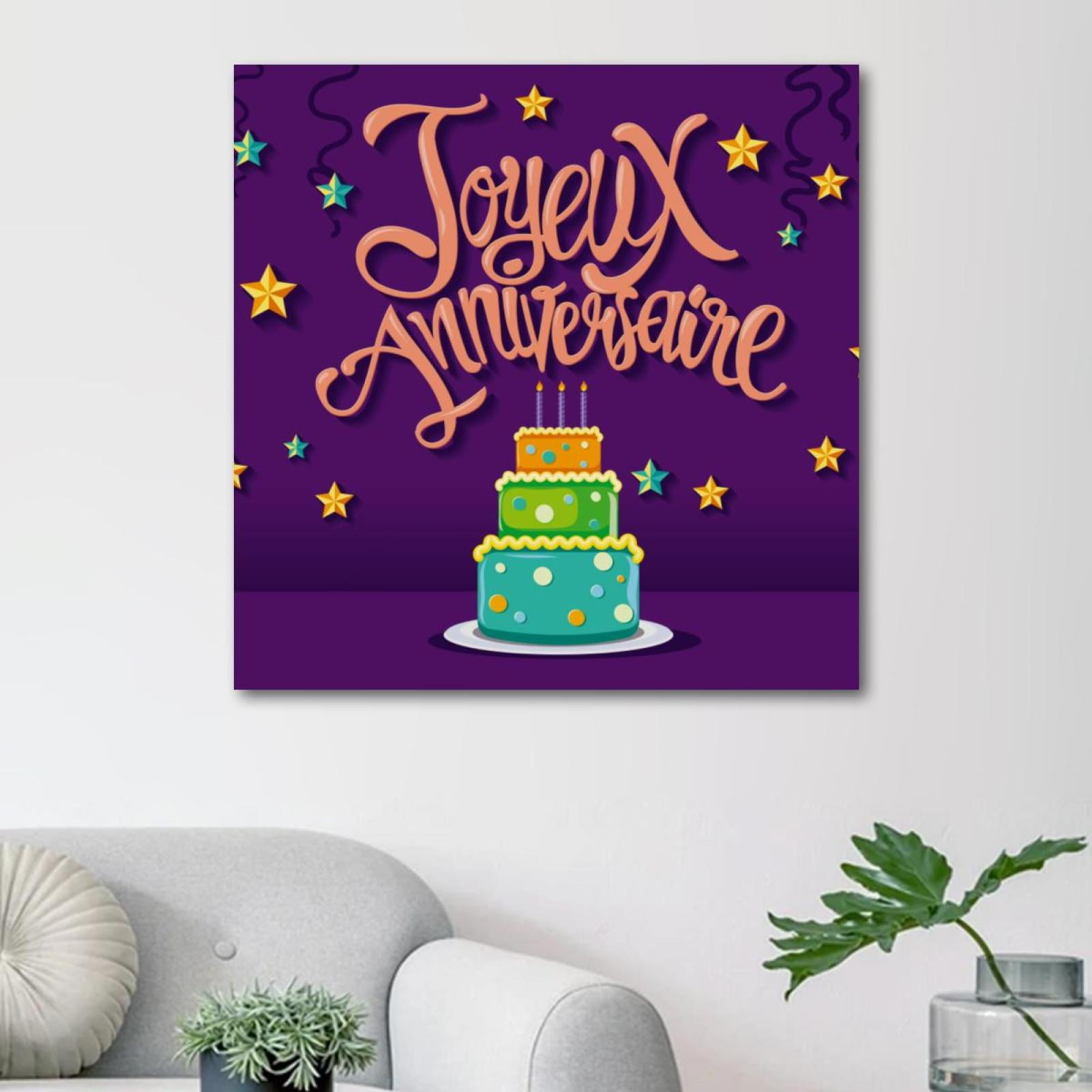 OWNSERIES Happy Birthday in French Joyeux Anniversaire with Tart Cake ...