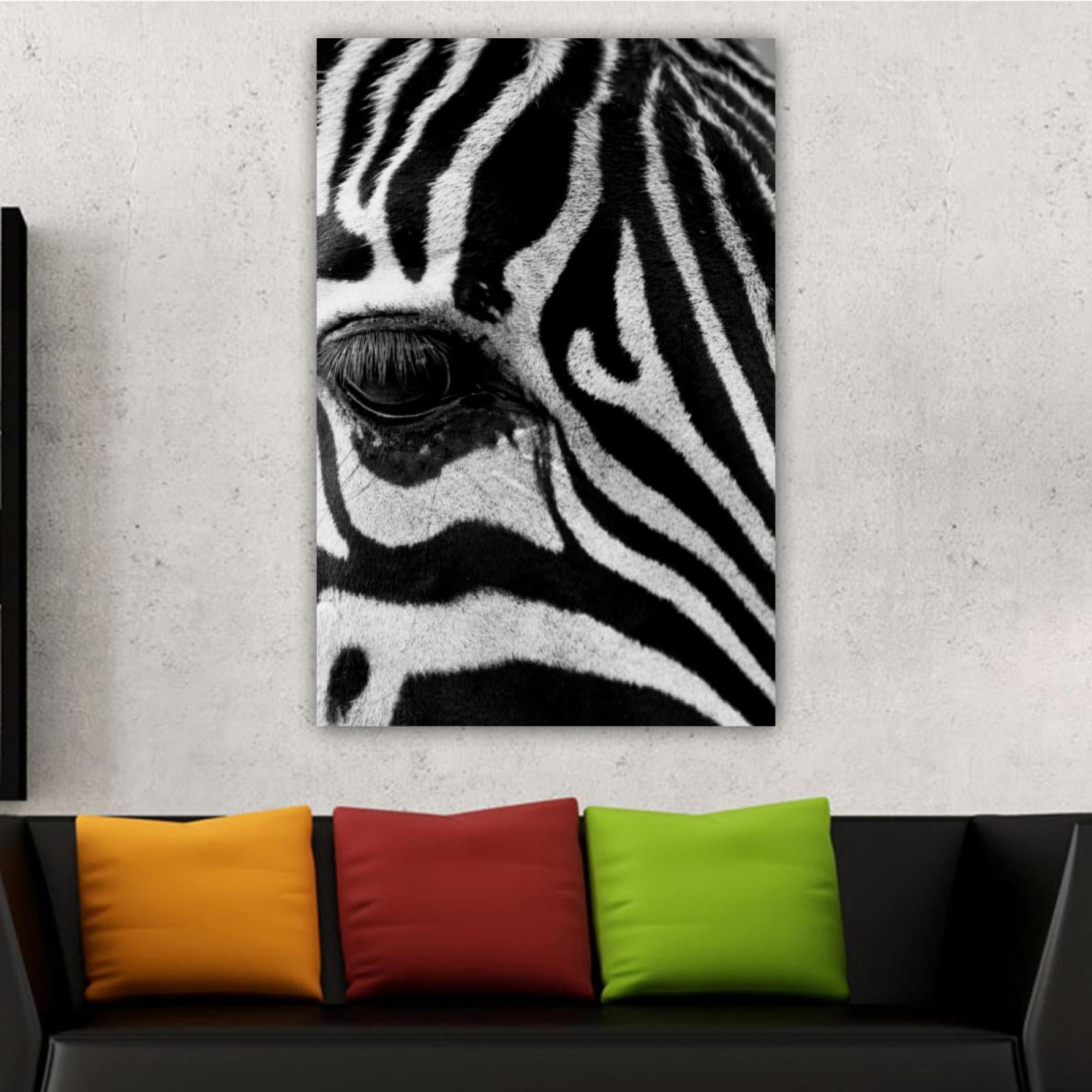 OWNSERIES Home Decor Africa Animal Black White Pattern Canvas Wall Art ...