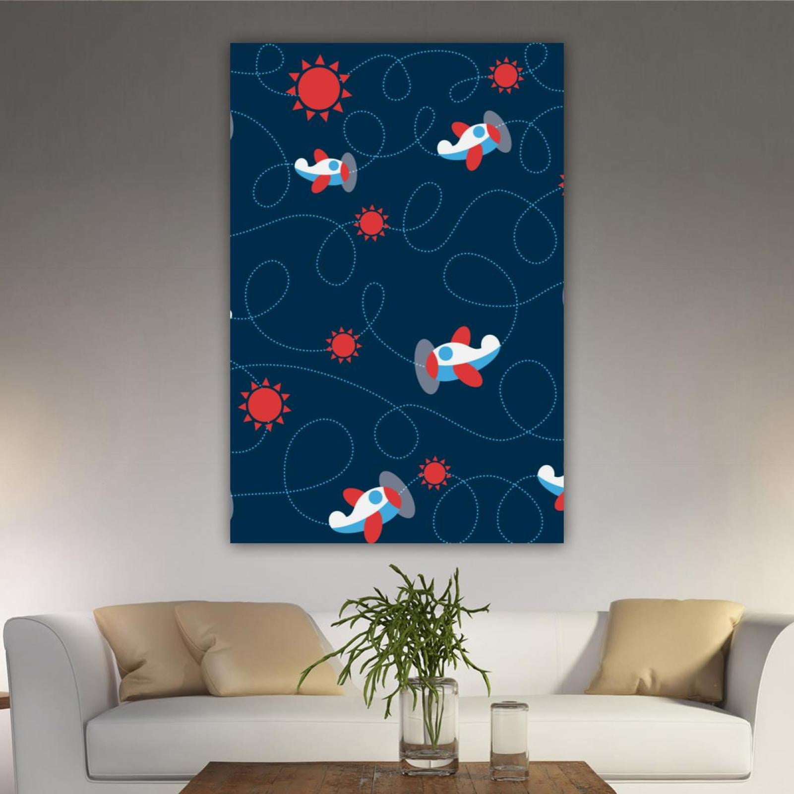 OWNSERIES Home Decor Aircraft Airplane Plain Aeroplane Pattern Canvas ...