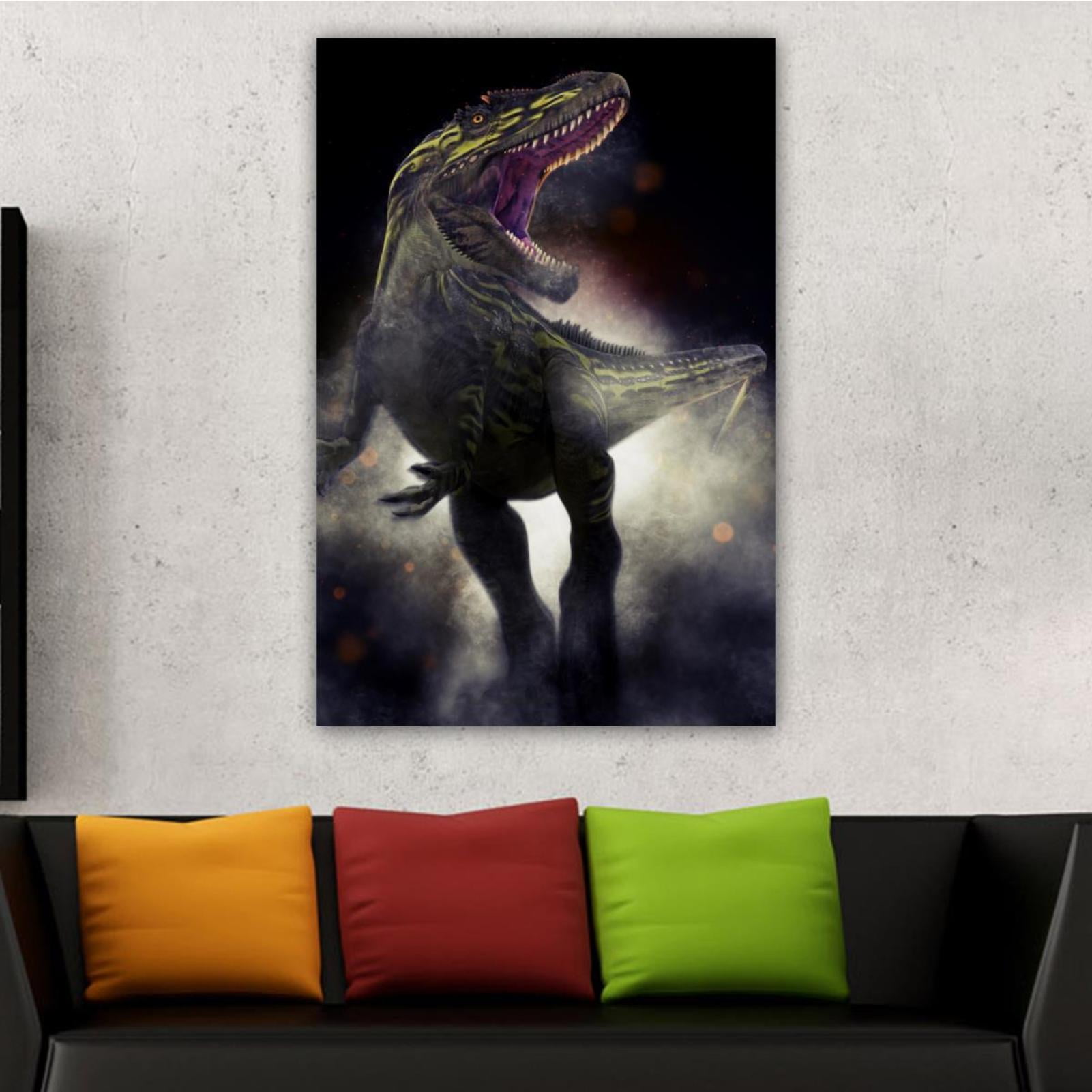 OWNSERIES Home Decor Allosaurus Pattern Canvas Wall Art Paintings for ...