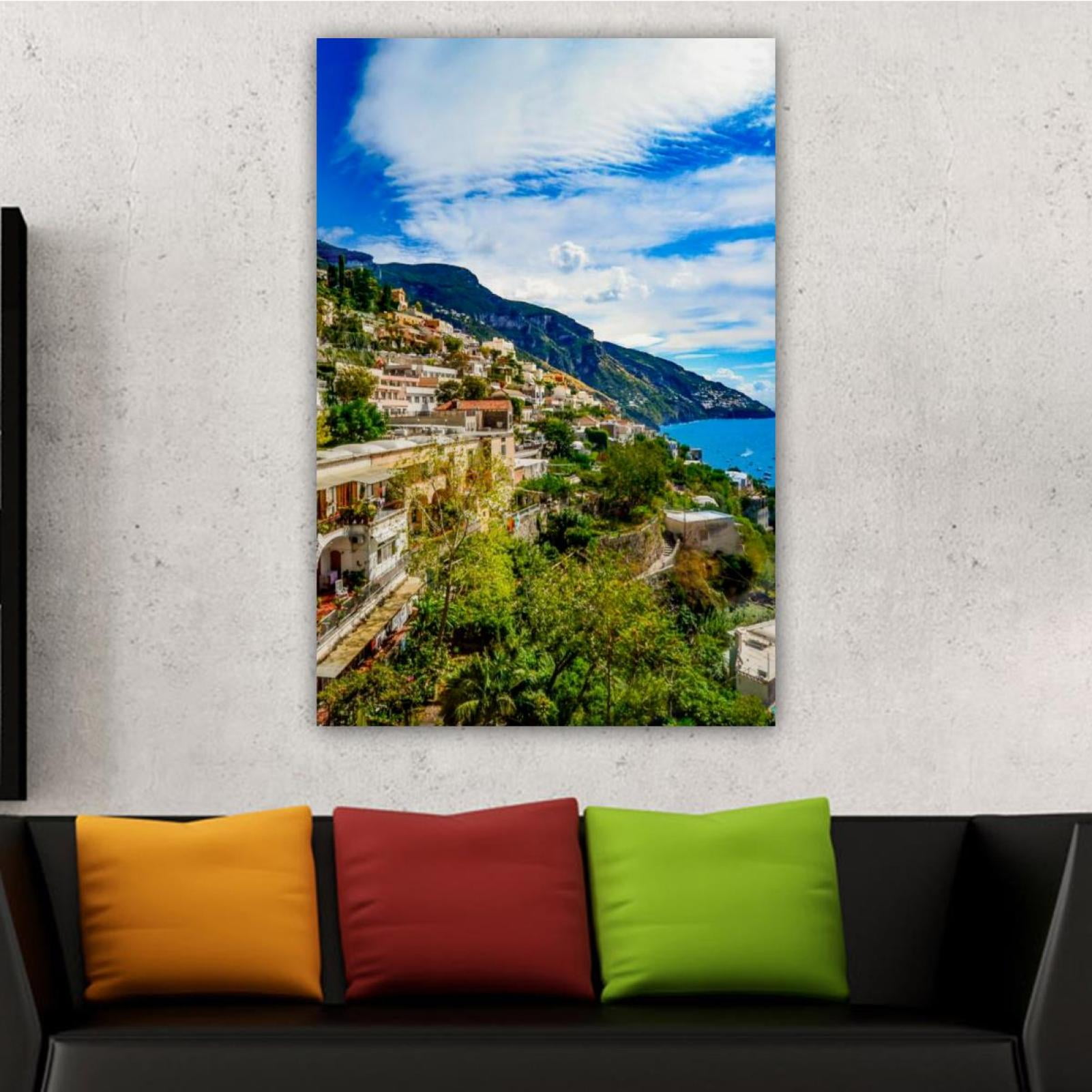 OWNSERIES Home Decor Amalfi Coast Pattern Canvas Wall Art Paintings for ...