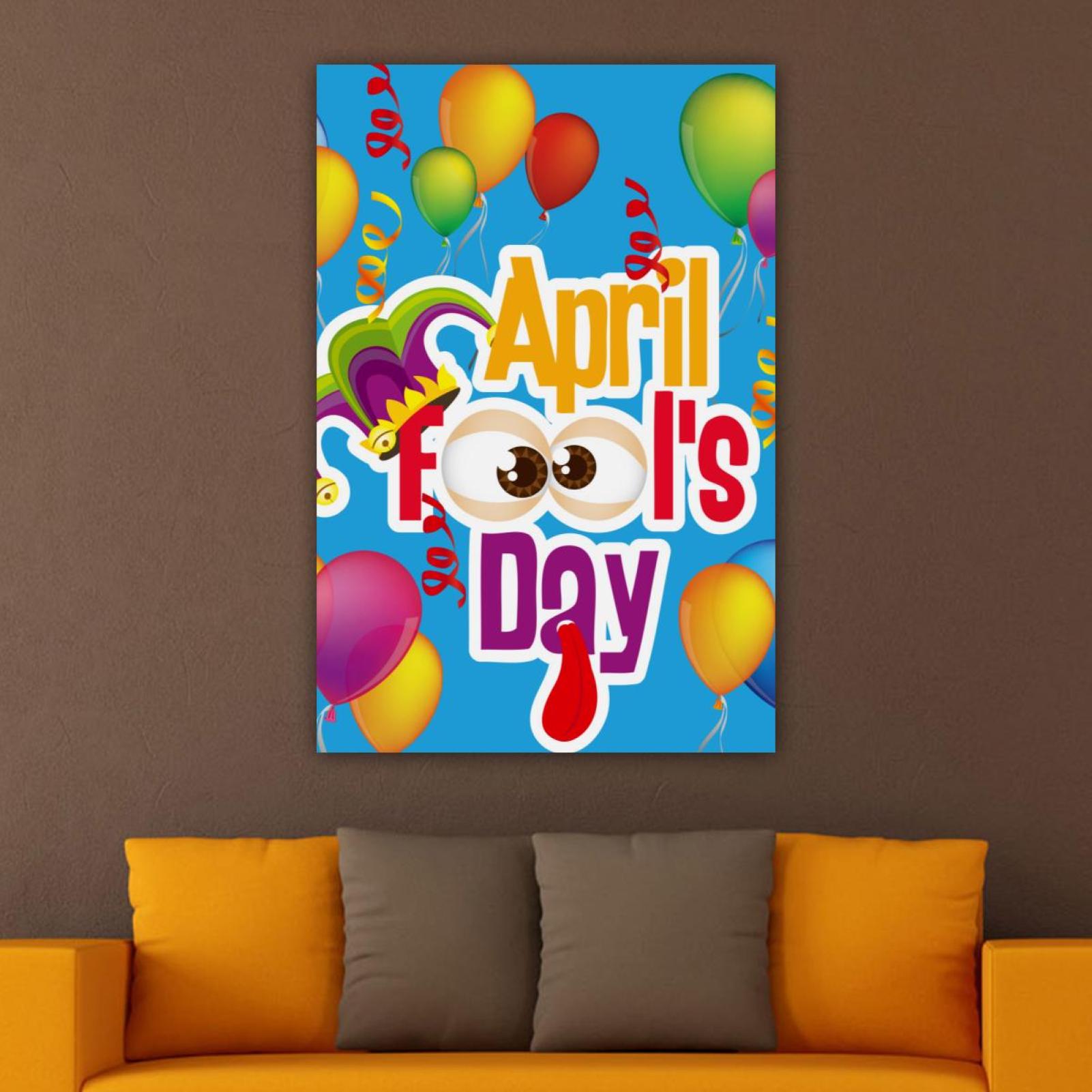 OWNSERIES Home Decor April Fools Day Pattern Canvas Wall Art Paintings ...