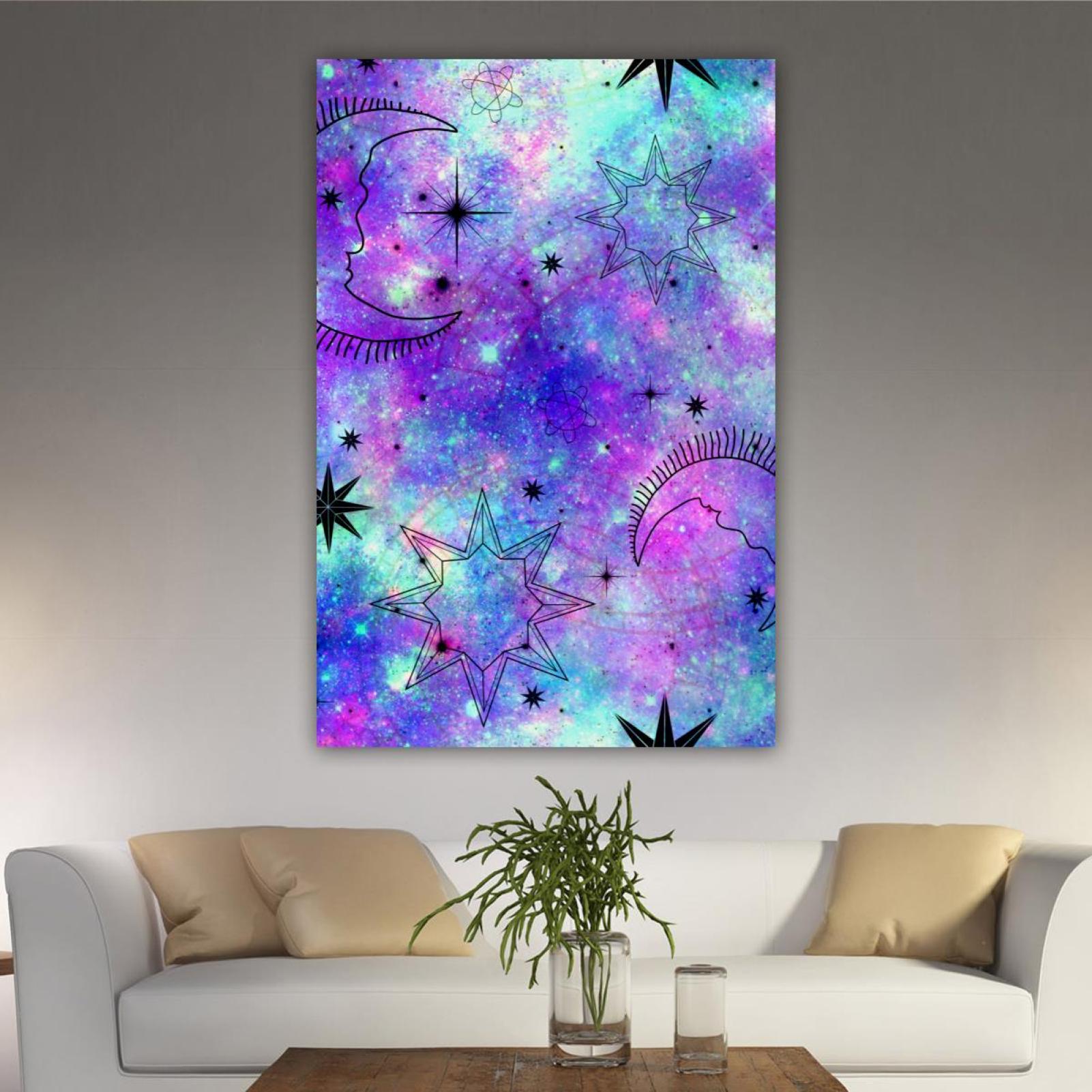 OWNSERIES Home Decor Astrological Galaxy Print Pattern Canvas Wall Art ...