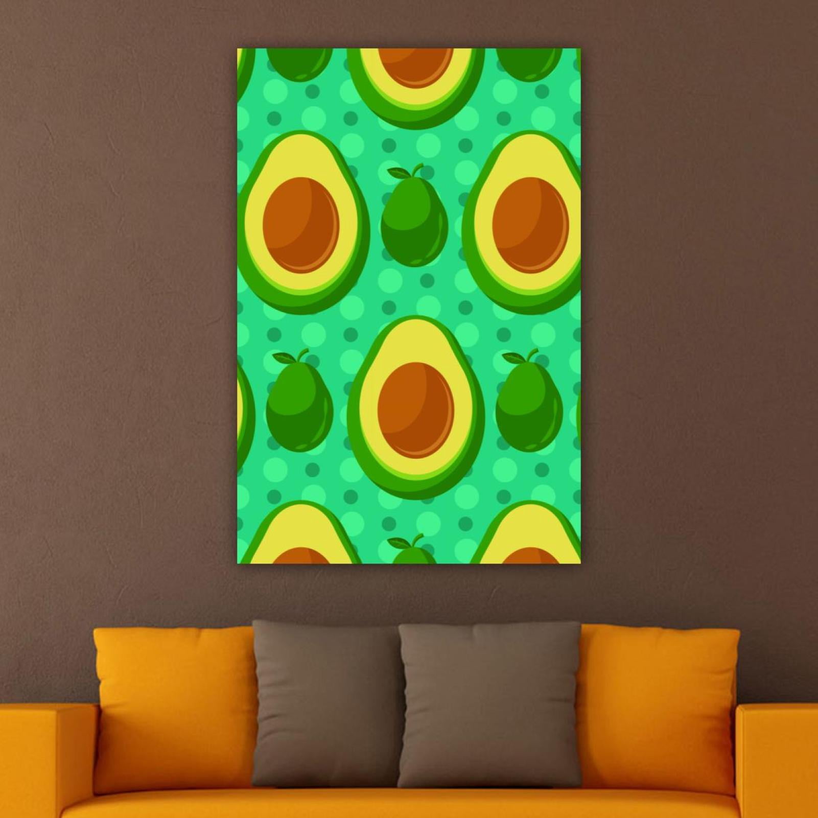 OWNSERIES Home Decor Avocado Pattern Background Pattern Canvas Wall Art ...