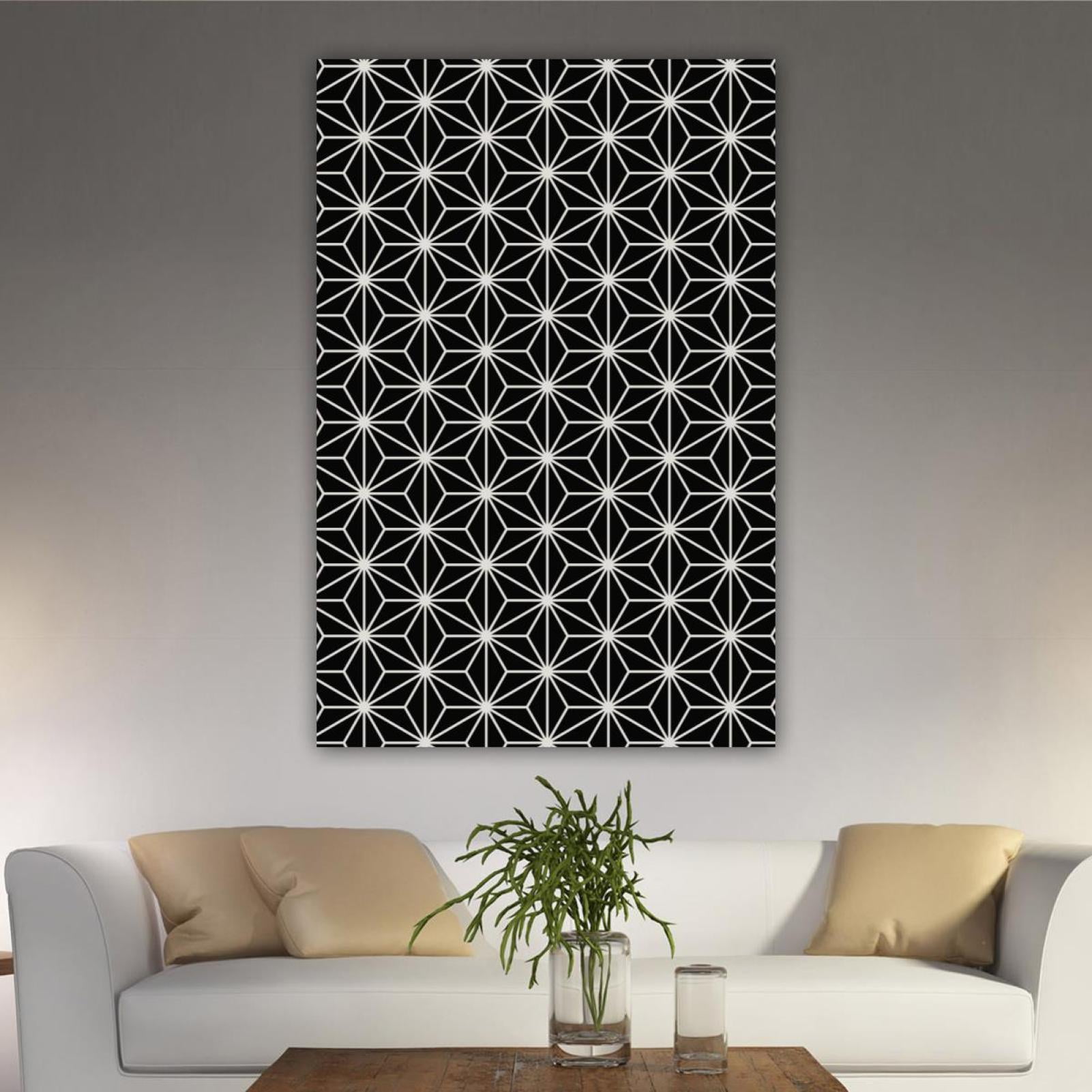 OWNSERIES Home Decor Black & White Simple Hexagonal Star Pattern-01 ...