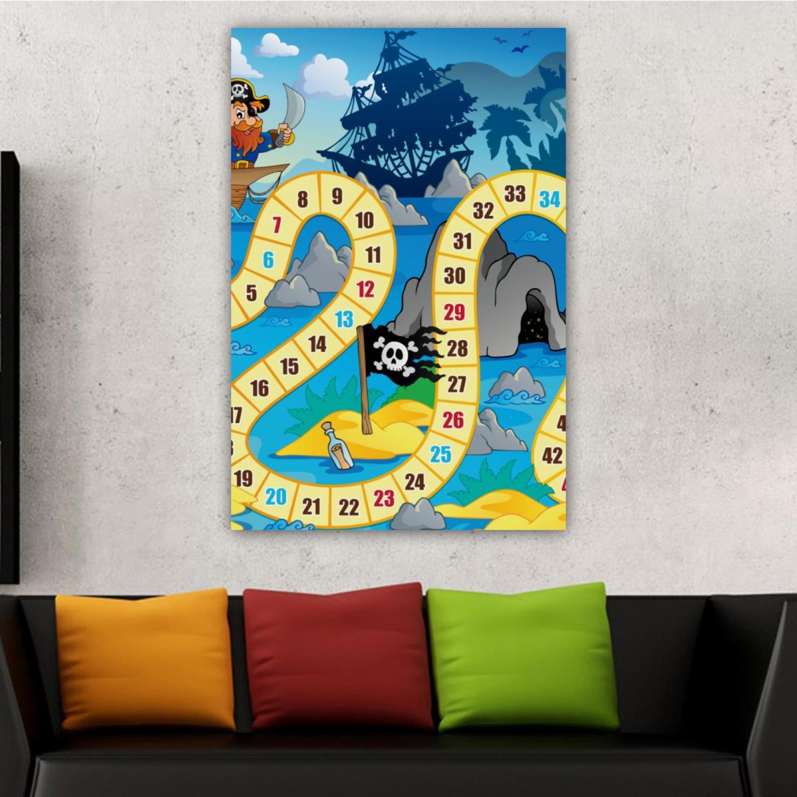 OWNSERIES Home Decor Board Desk Game Pirate Lighthouse Pattern Canvas ...