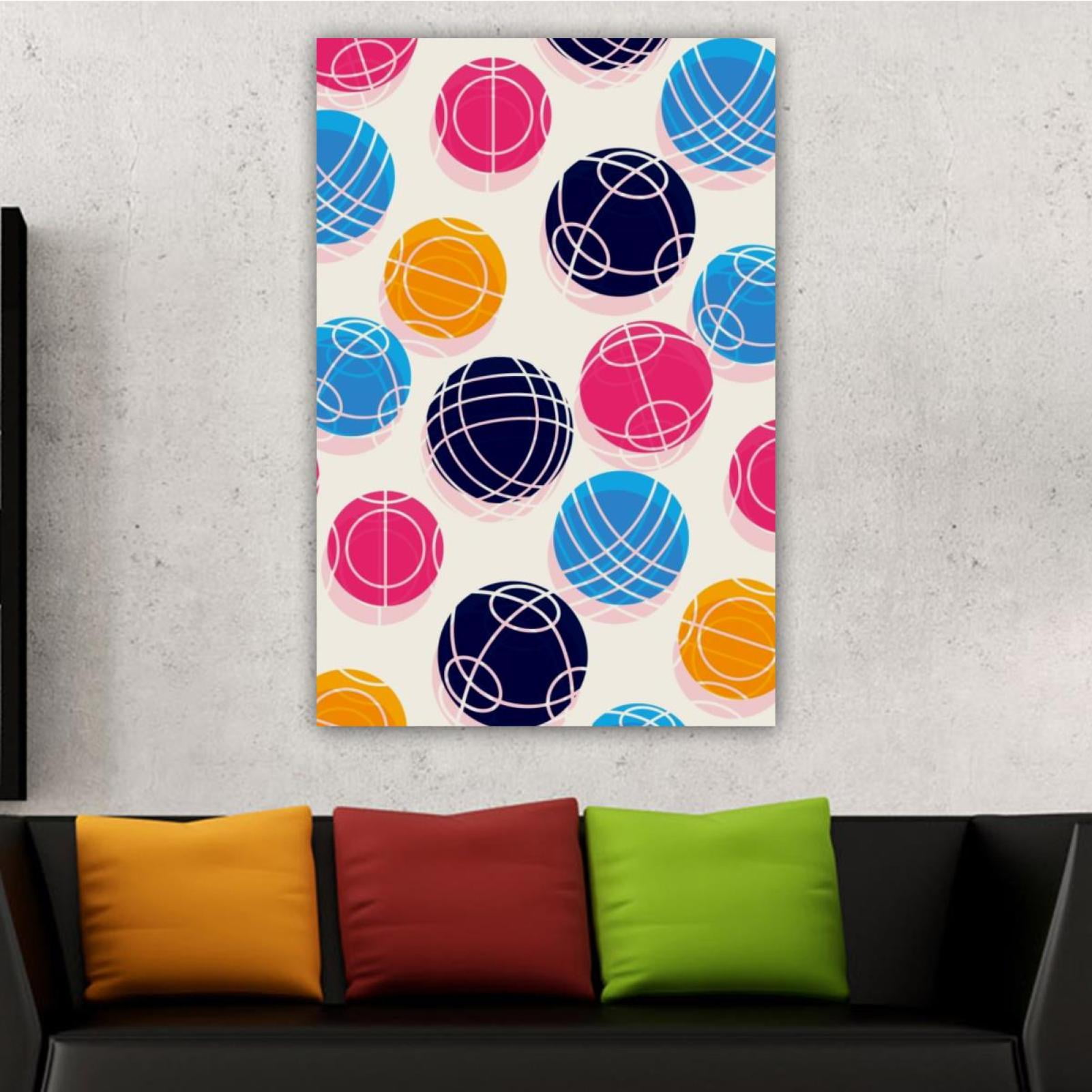 OWNSERIES Home Decor Bocce Ball Pattern Canvas Wall Art Paintings for ...