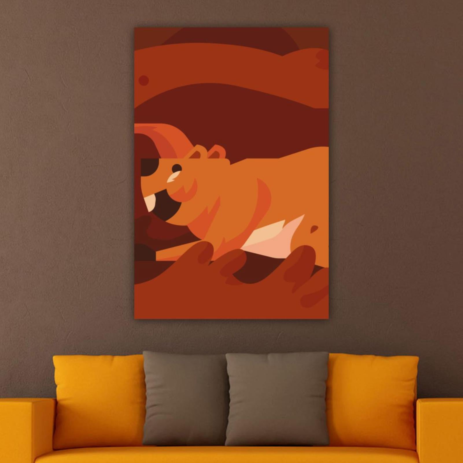 OWNSERIES Home Decor Burrowing Gopher Pattern Canvas Wall Art Paintings ...