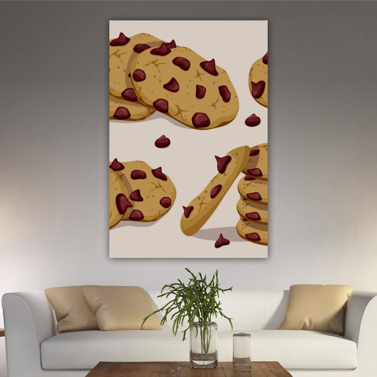 OWNSERIES Home Decor Chocolate Chip Cookies 1-01 Pattern Canvas Wall ...