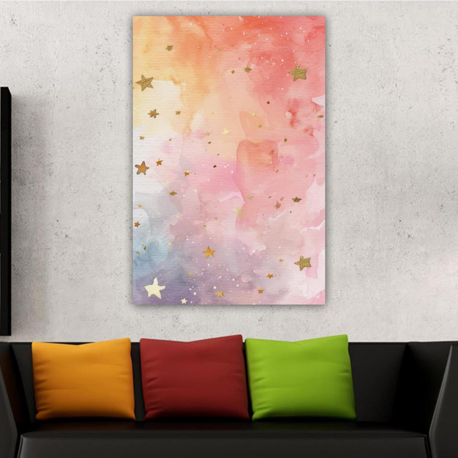 OWNSERIES Home Decor Colorful Clouds Pattern Canvas Wall Art Paintings ...
