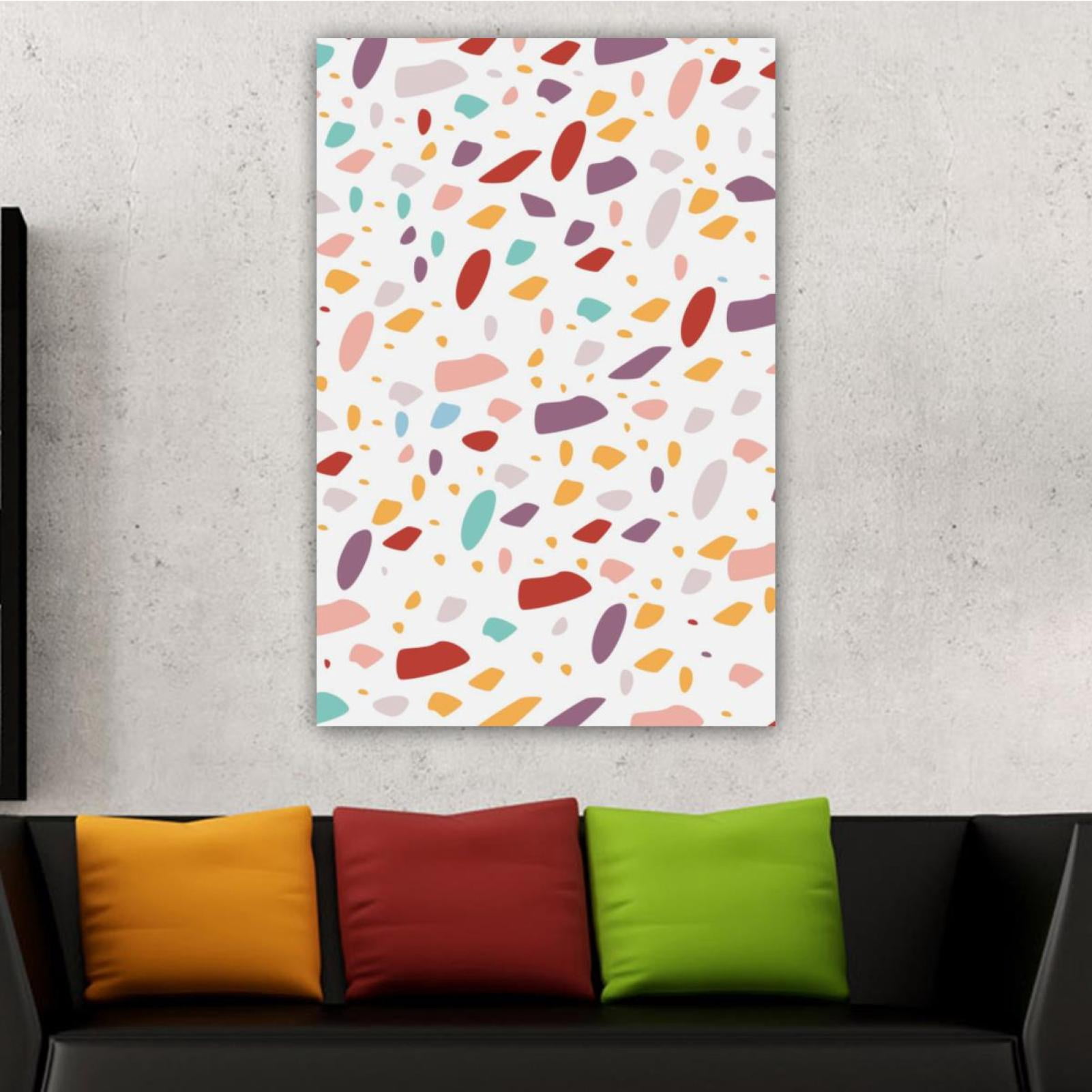 OWNSERIES Home Decor Colorful Dots Pattern Canvas Wall Art Paintings ...
