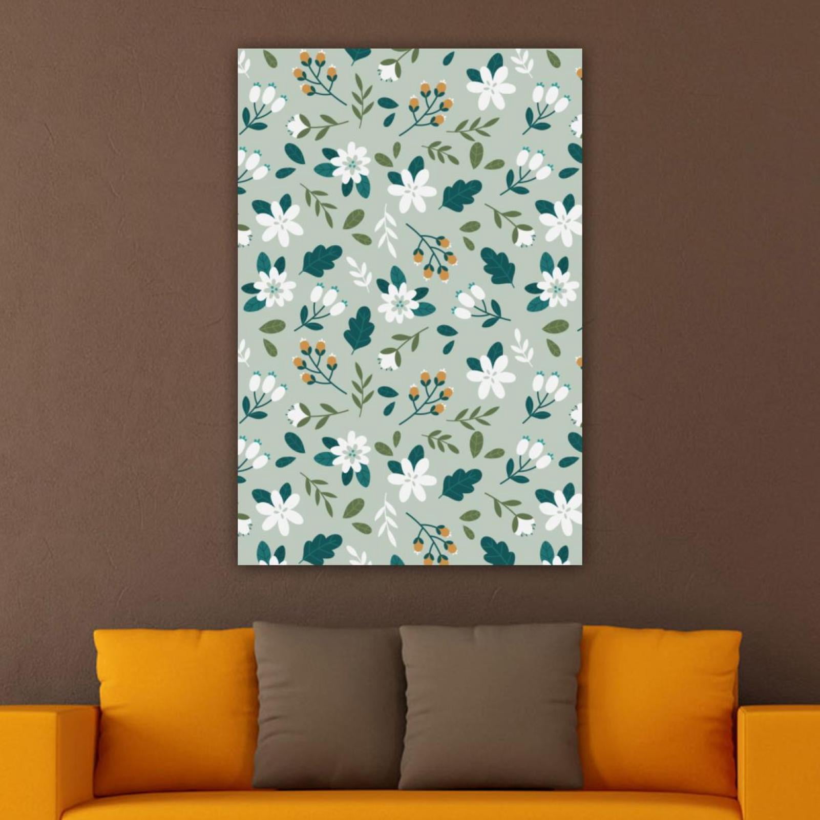 OWNSERIES Home Decor Colourful Ditsy Floral_Layout Pattern Canvas Wall ...