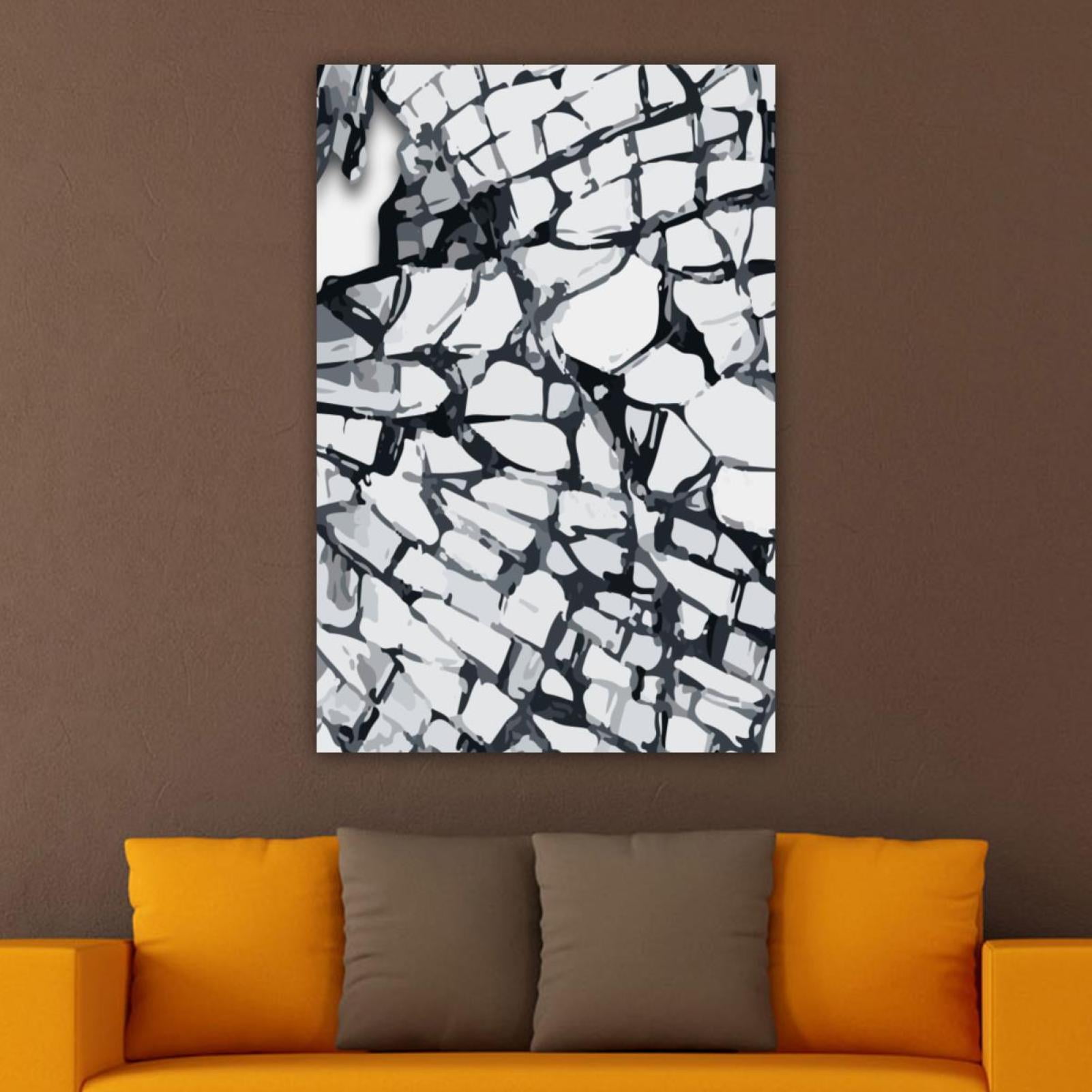 OWNSERIES Home Decor Cracked Glass Texture Pattern Canvas Wall Art ...