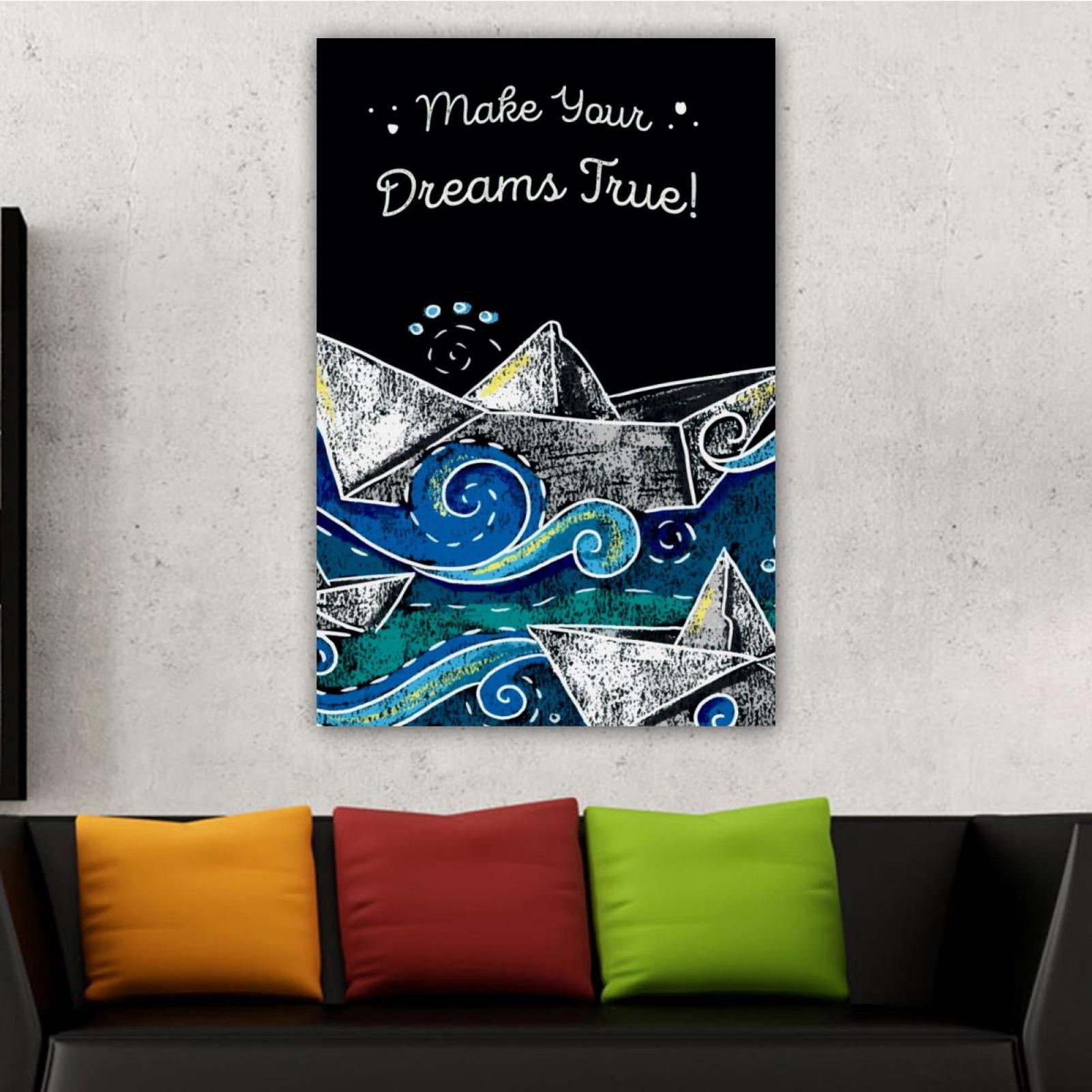 OWNSERIES Home Decor Creative Hand Drawn Paper Boat at Sea Pattern ...