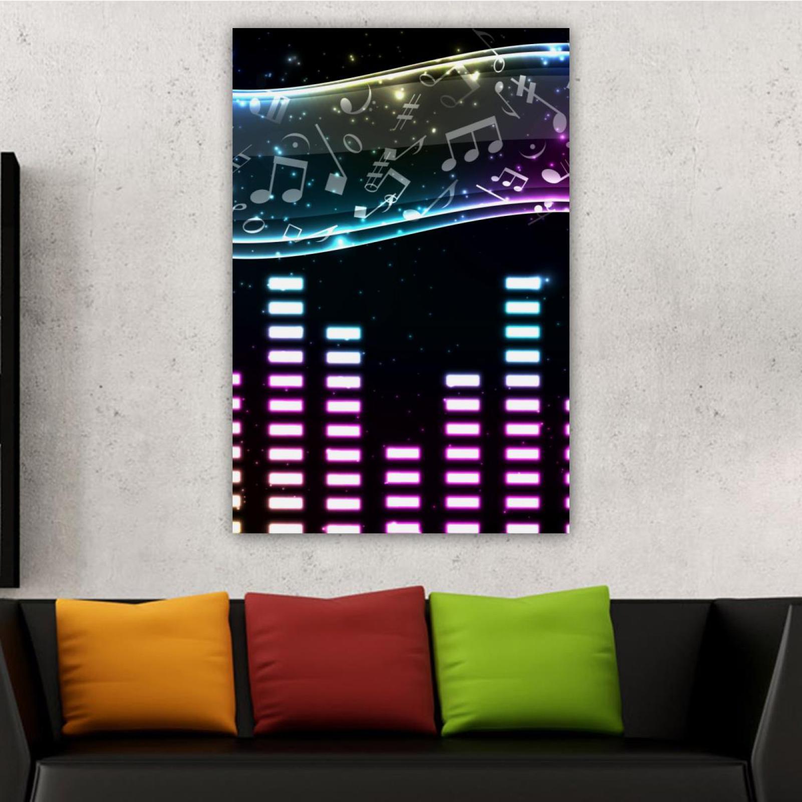 OWNSERIES Home Decor Creative Music Notes Volume Pattern Pattern Canvas ...