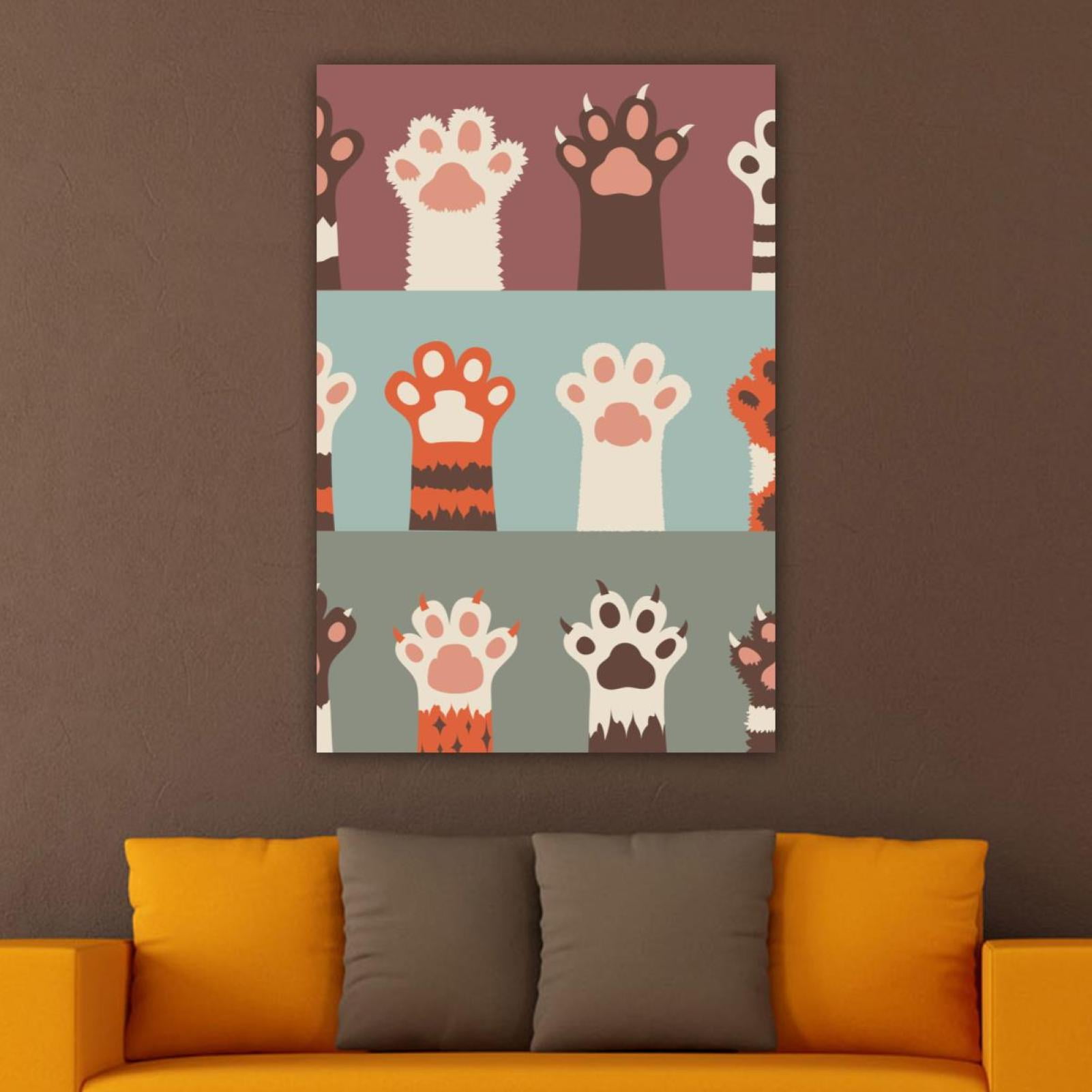 OWNSERIES Home Decor Cute Cats Claw Dogs Paw Animal Hands Pattern ...