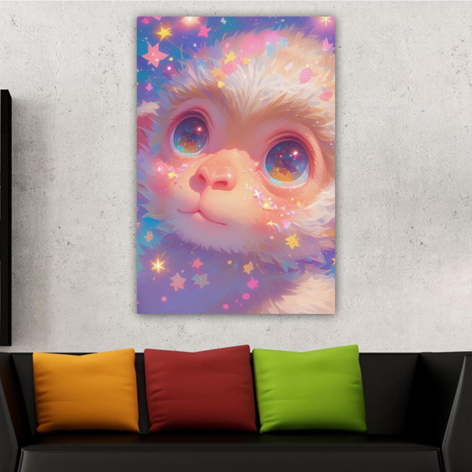 OWNSERIES Home Decor Cute Little Monkey Pattern Canvas Wall Art ...