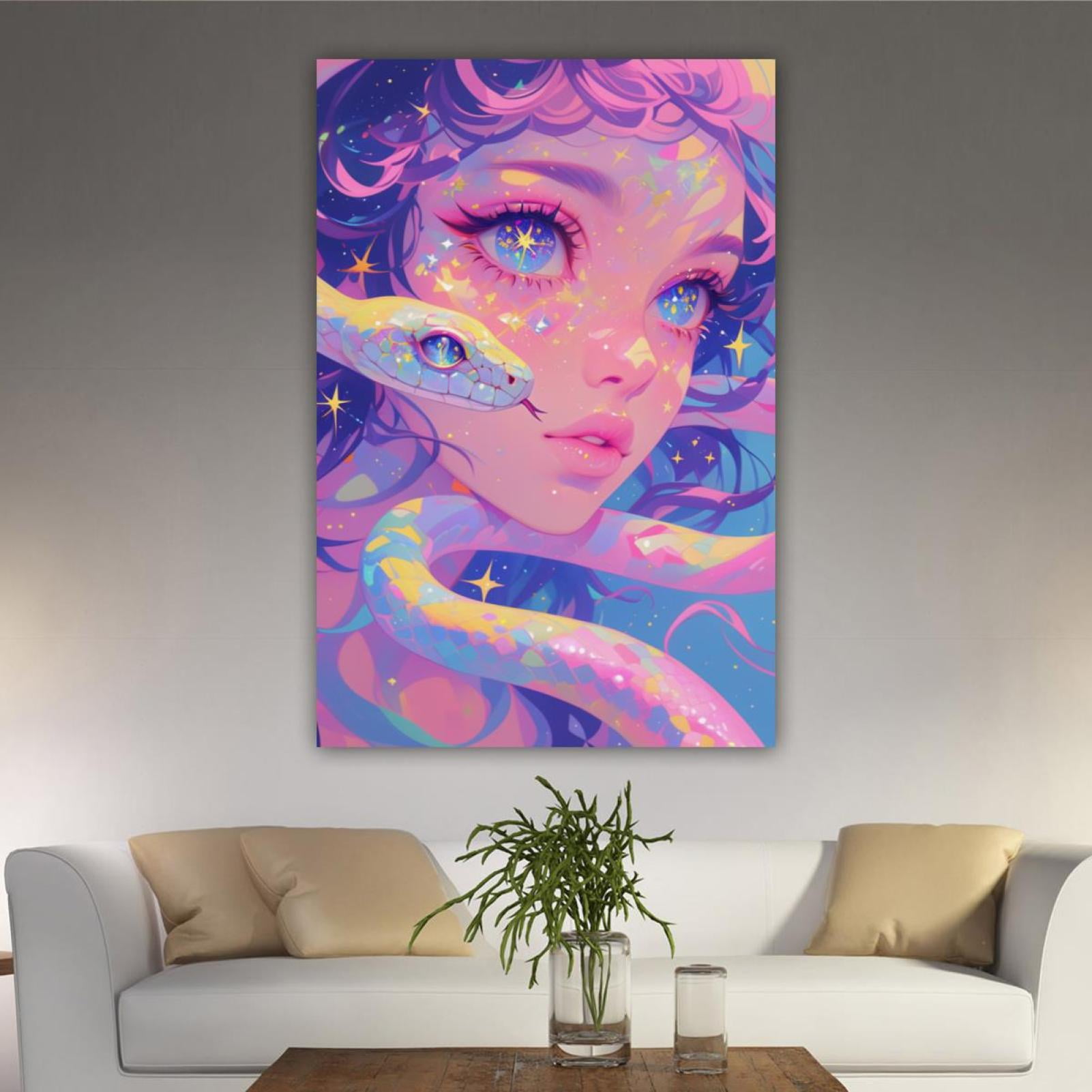 OWNSERIES Home Decor Cute Little Snake Canvas Wall Art Paintings for ...