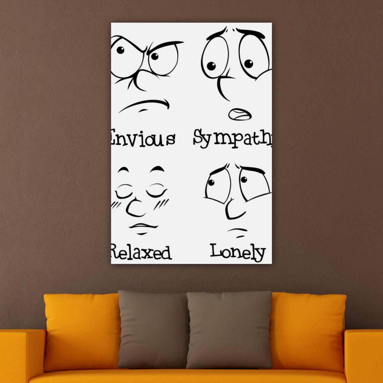 OWNSERIES Home Decor Different Expressions on Human Face with Words ...