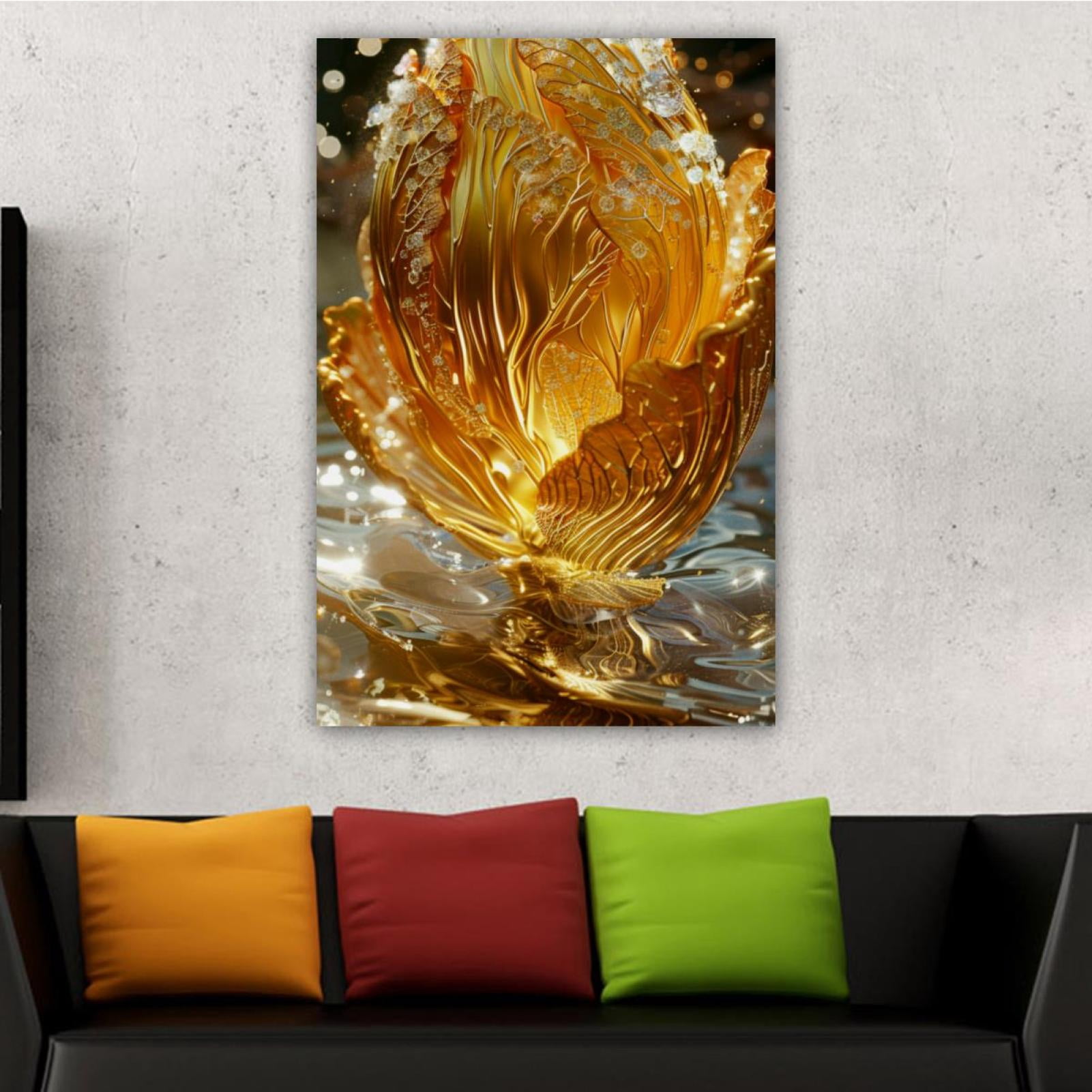 OWNSERIES Home Decor Good Fortune and Luck Pattern Canvas Wall Art ...