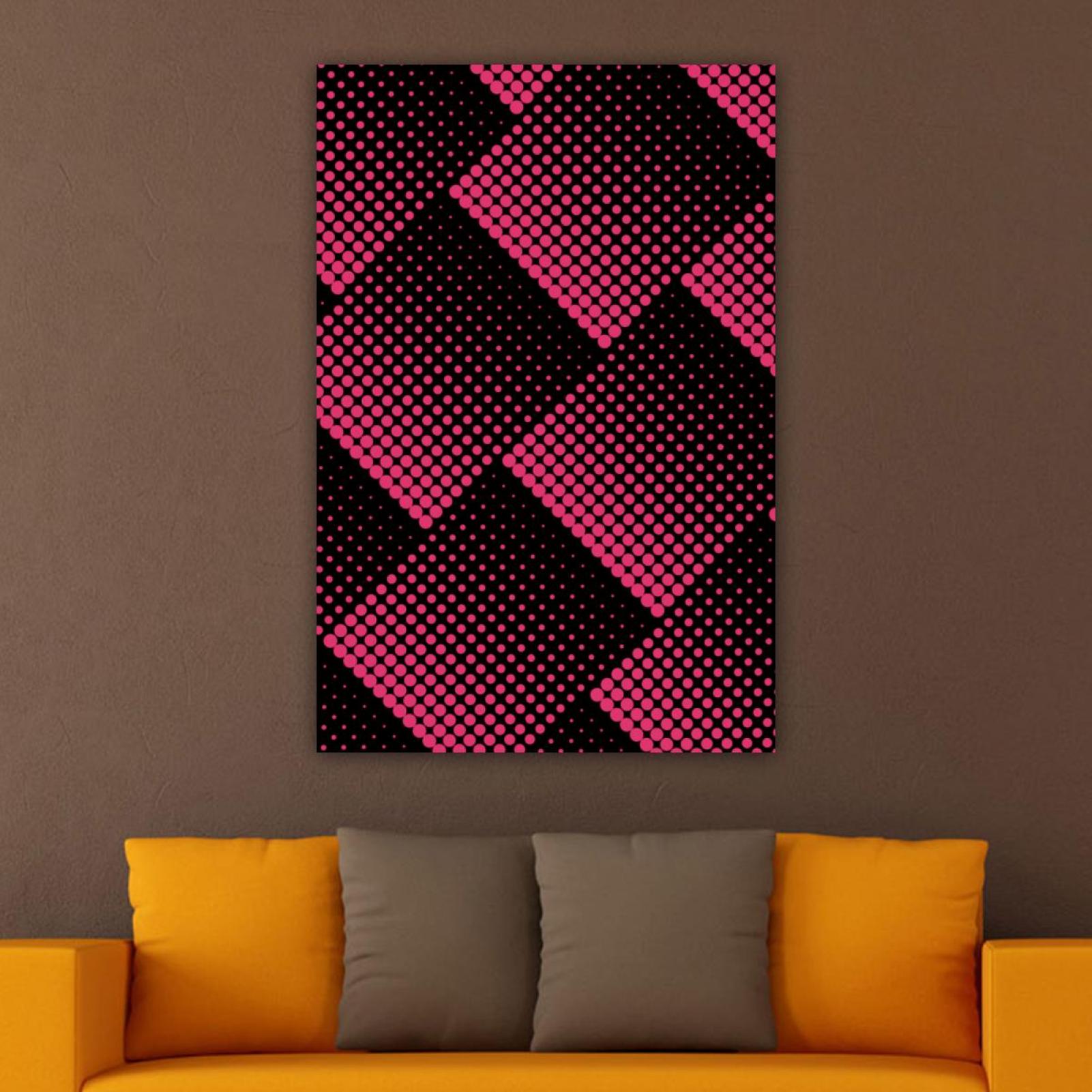 OWNSERIES Home Decor Halftone Design in Black and Red Dots Pattern ...