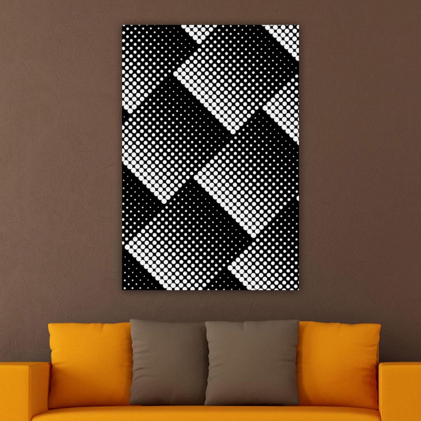 OWNSERIES Home Decor Halftone Design in Black and White Dots Pattern ...
