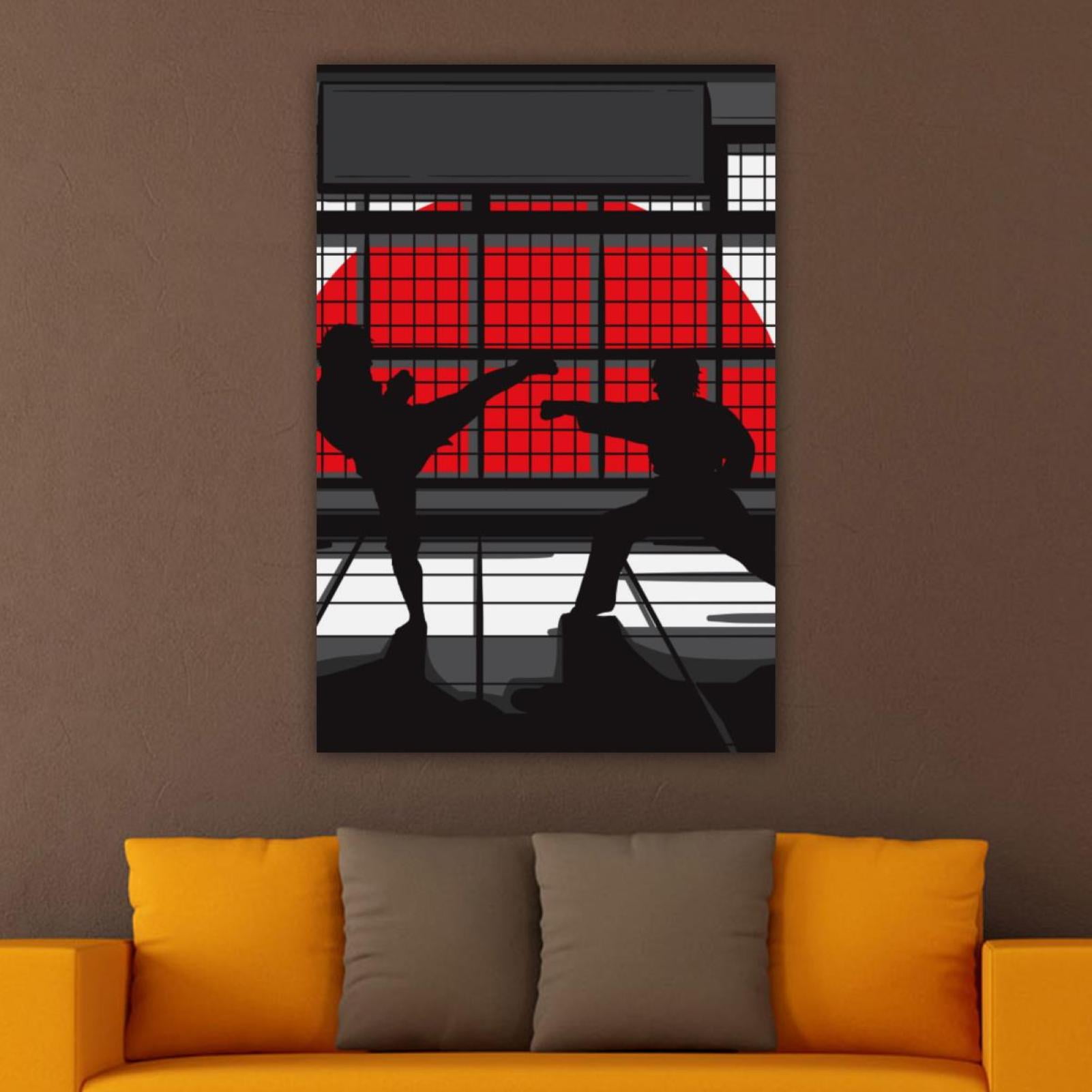 OWNSERIES Home Decor Japanese Taekwondo Dojo Pattern Canvas Wall Art ...