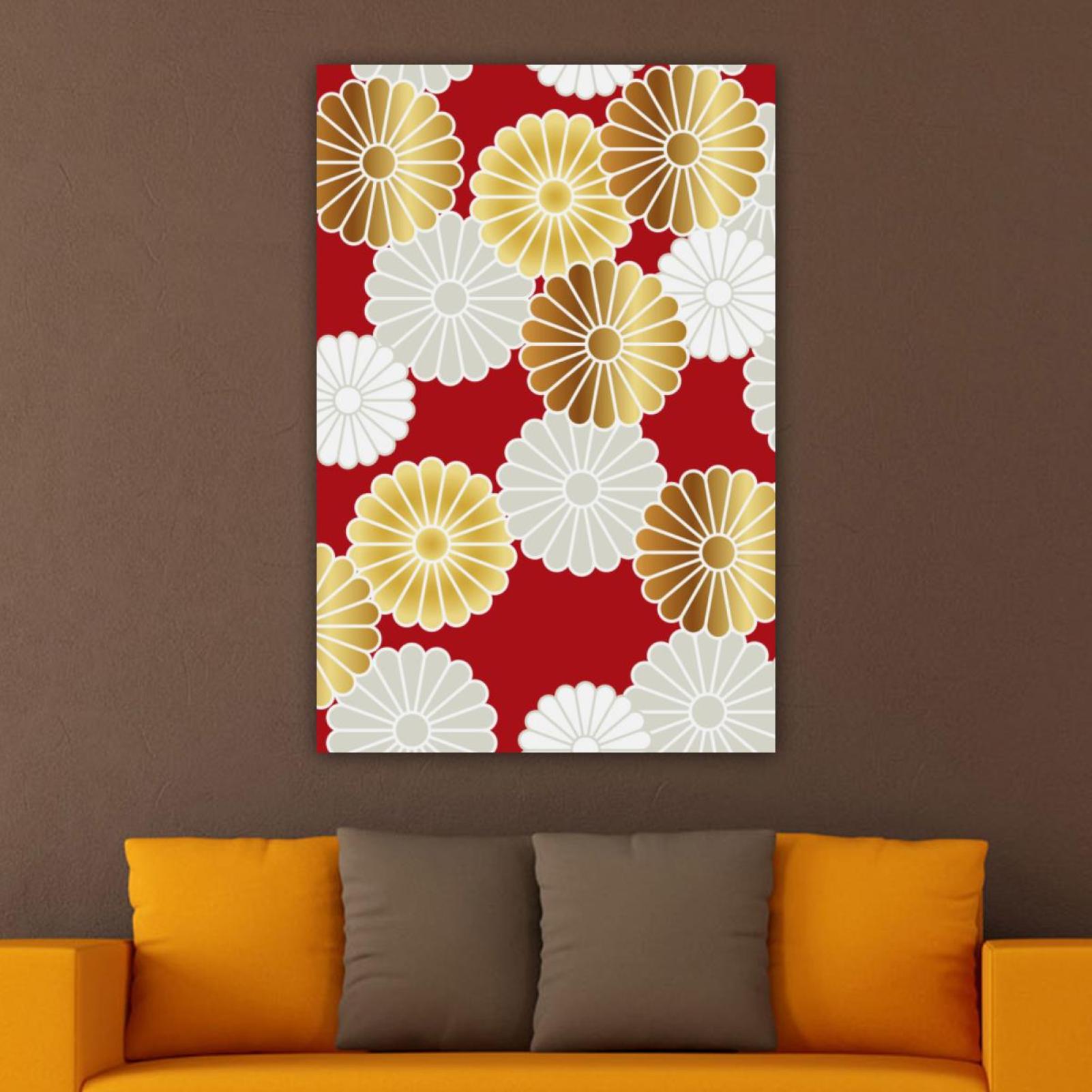 OWNSERIES Home Decor Japanese Traditional Style Chrysanthemum Pattern ...