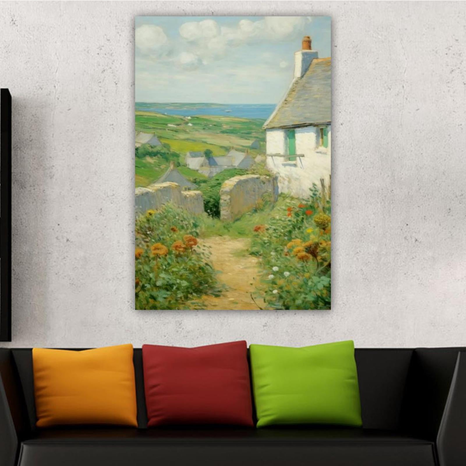 OWNSERIES Home Decor Landscape Oil Painting Pattern Canvas Wall Art ...