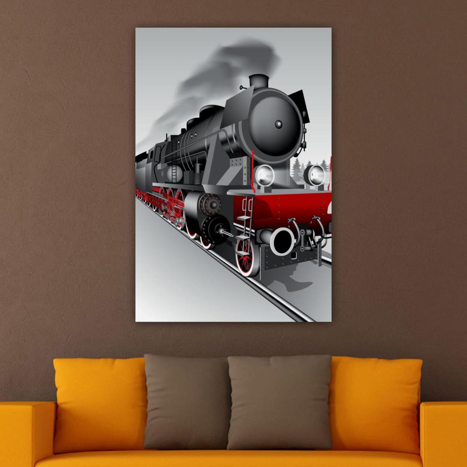 OWNSERIES Home Decor Locomotive Train Pattern Canvas Wall Art Paintings ...