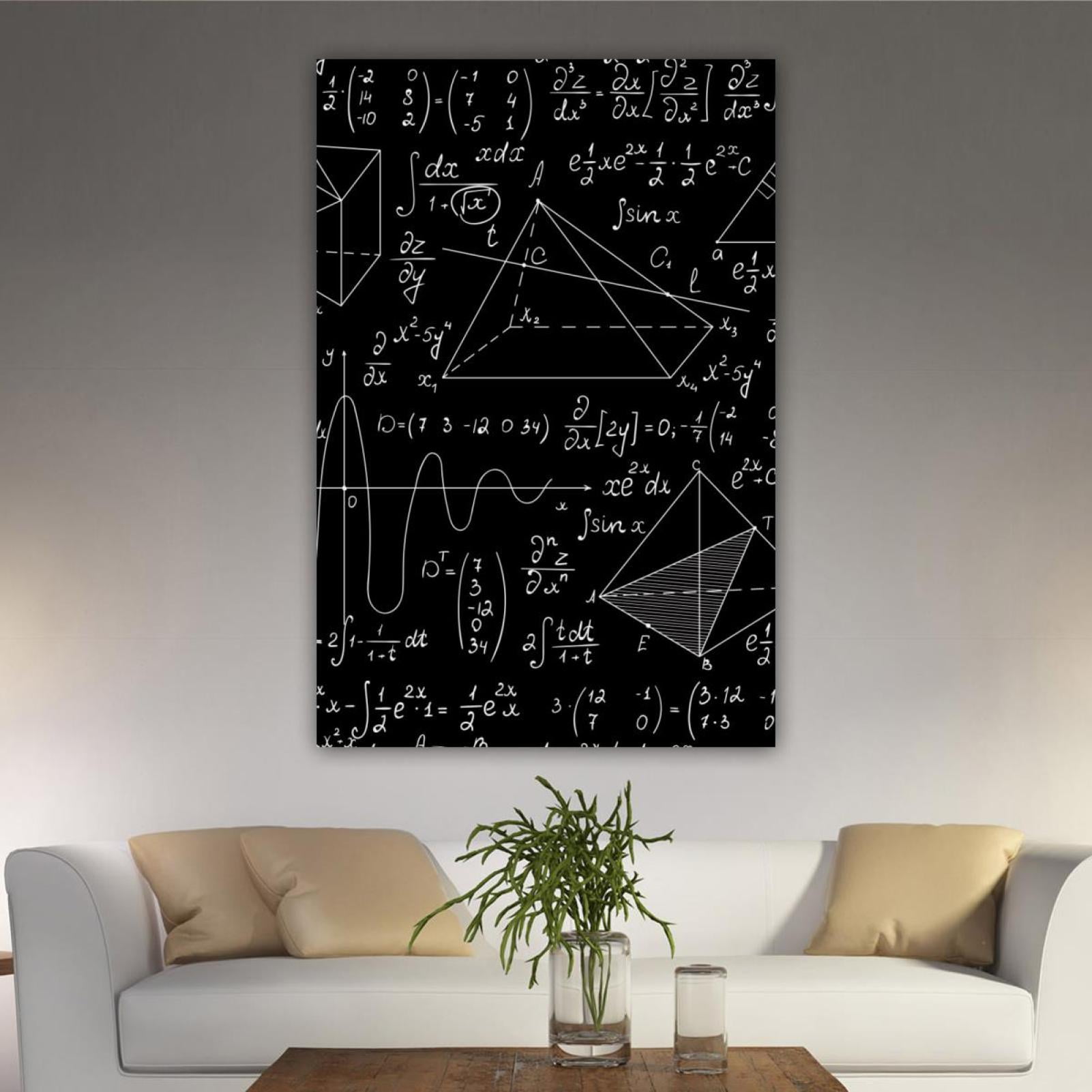 OWNSERIES Home Decor Mathematical Equation Formula Pattern Canvas Wall ...