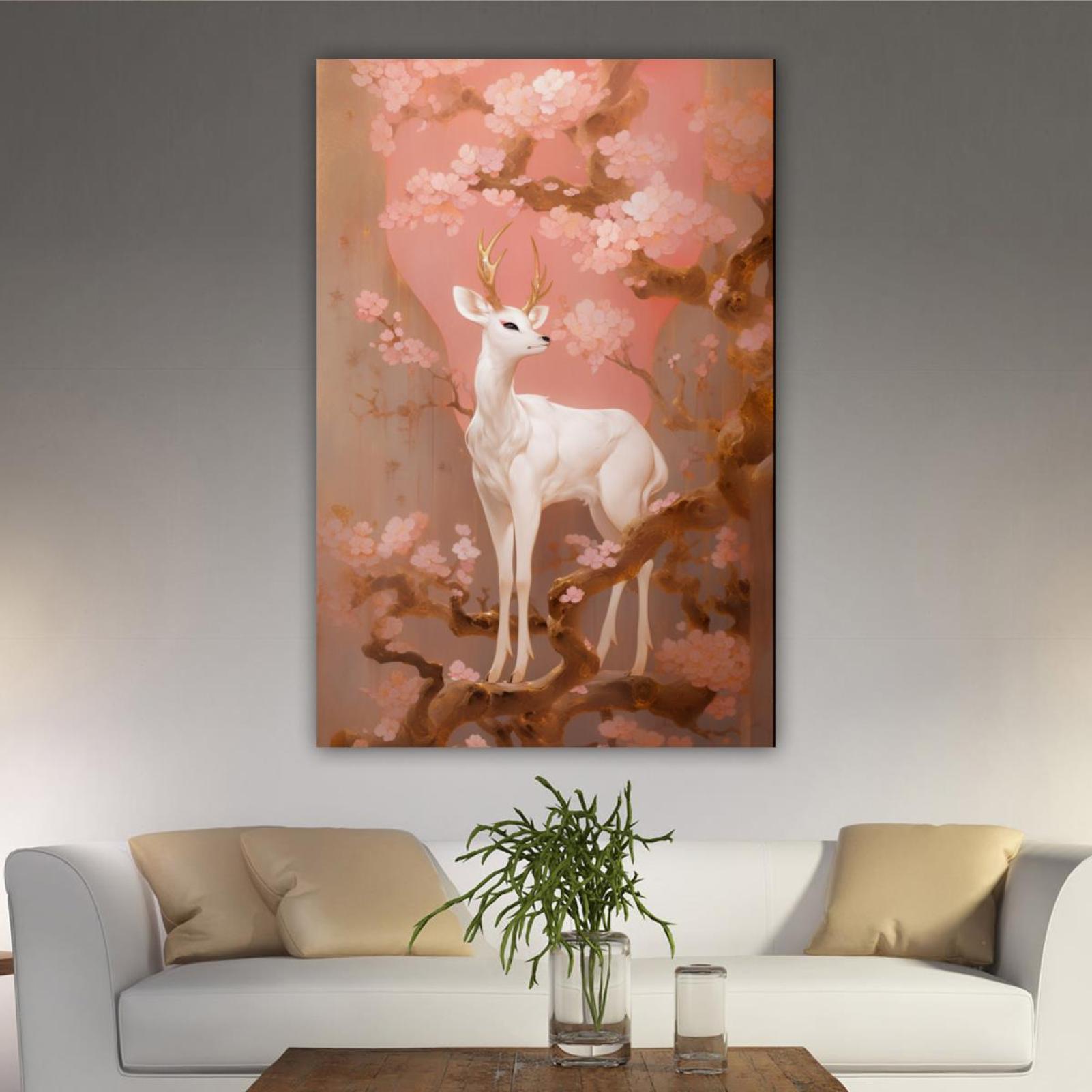 OWNSERIES Home Decor Mythical Beast Fuzhu Pattern Canvas Wall Art ...