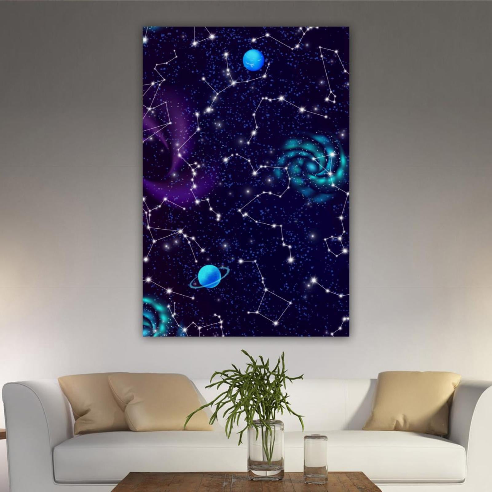 OWNSERIES Home Decor Night Sky Pattern Canvas Wall Art Paintings for ...