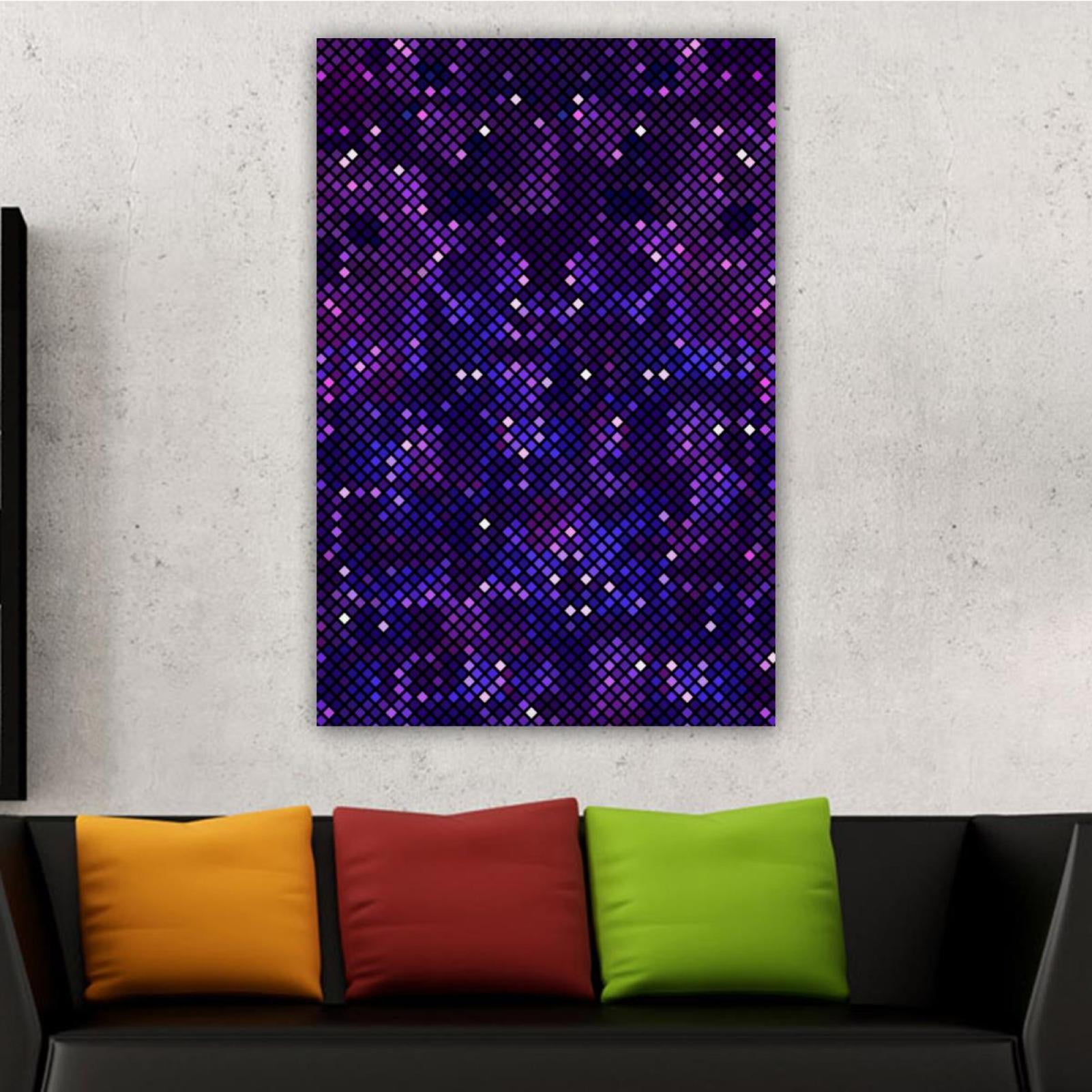 OWNSERIES Home Decor Pixelated Purple Background of the Outer Space ...