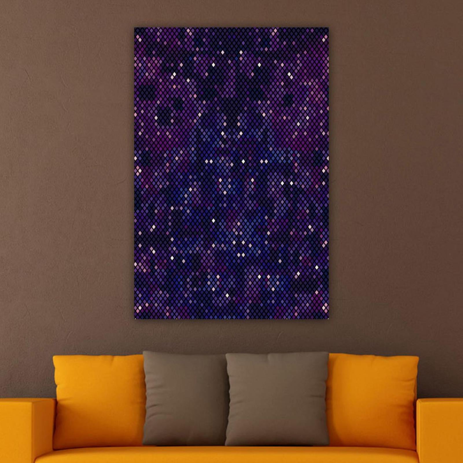 OWNSERIES Home Decor Pixelated Purple Outer Space Universe Pattern ...