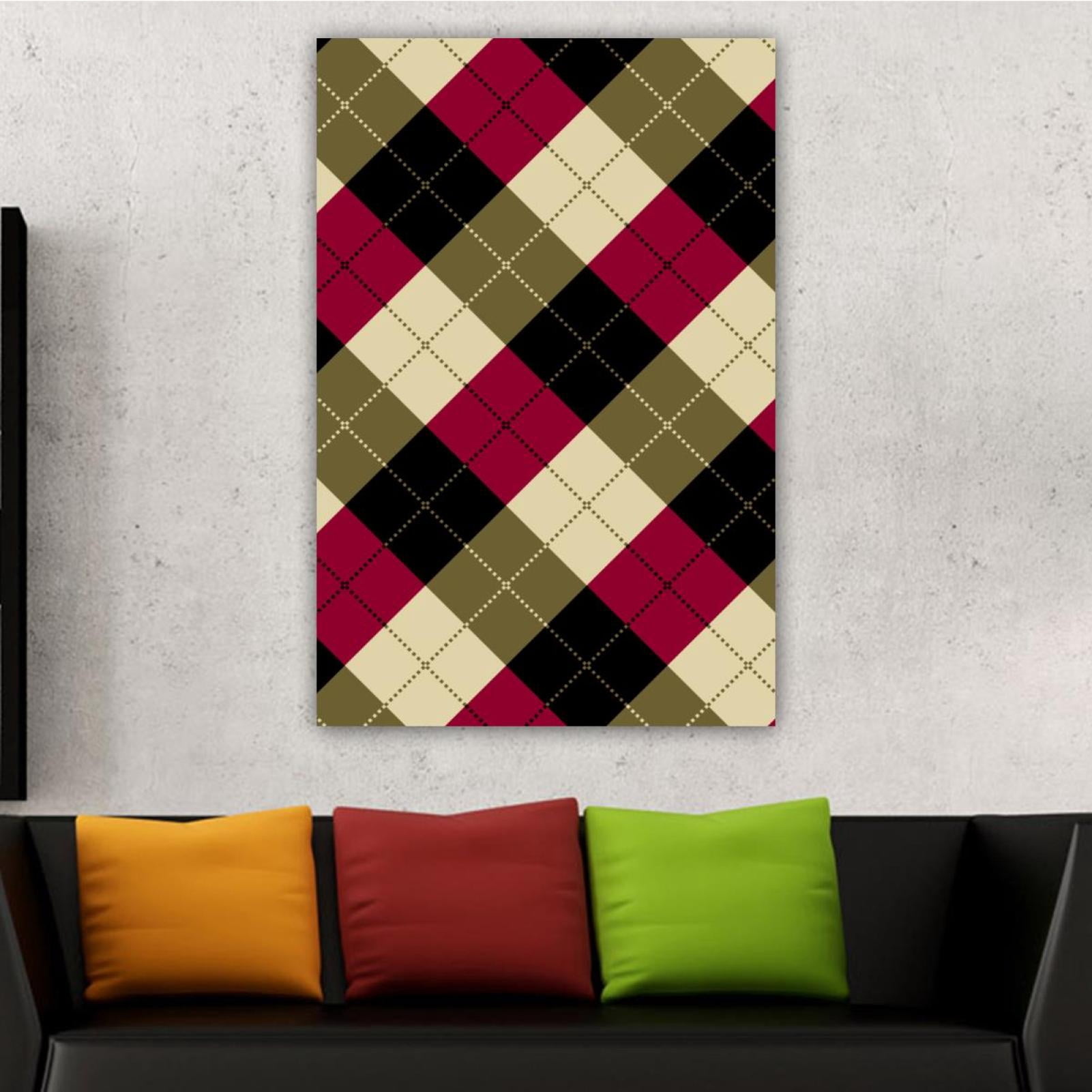 OWNSERIES Home Decor Red Black Cream Pattern Plaid Checks Pattern ...